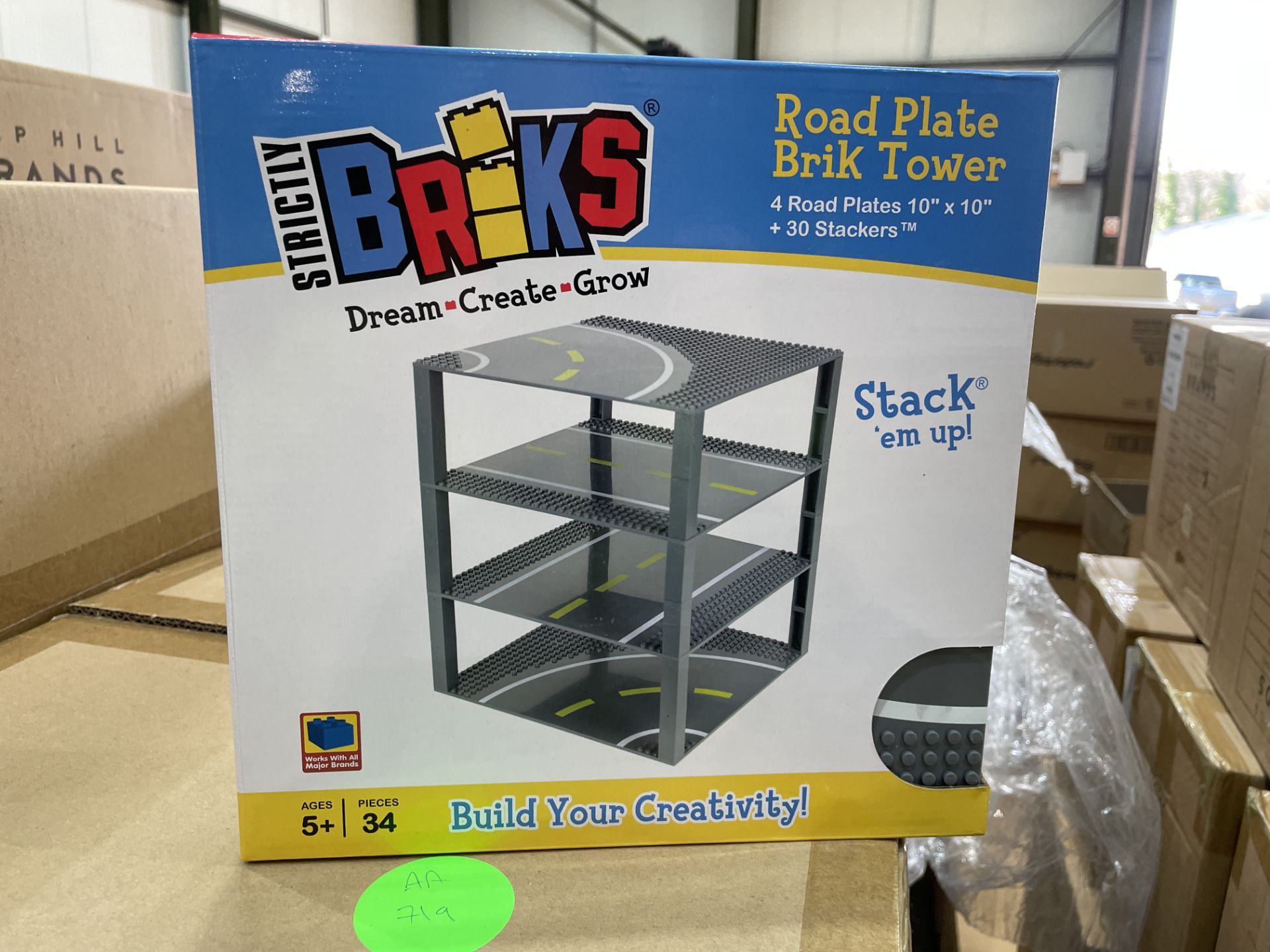 20 X BRAND NEW STRICTLY BRIKS ROAD PLATE BRIK TOWERS WITH 4 ROAD PLATES ...