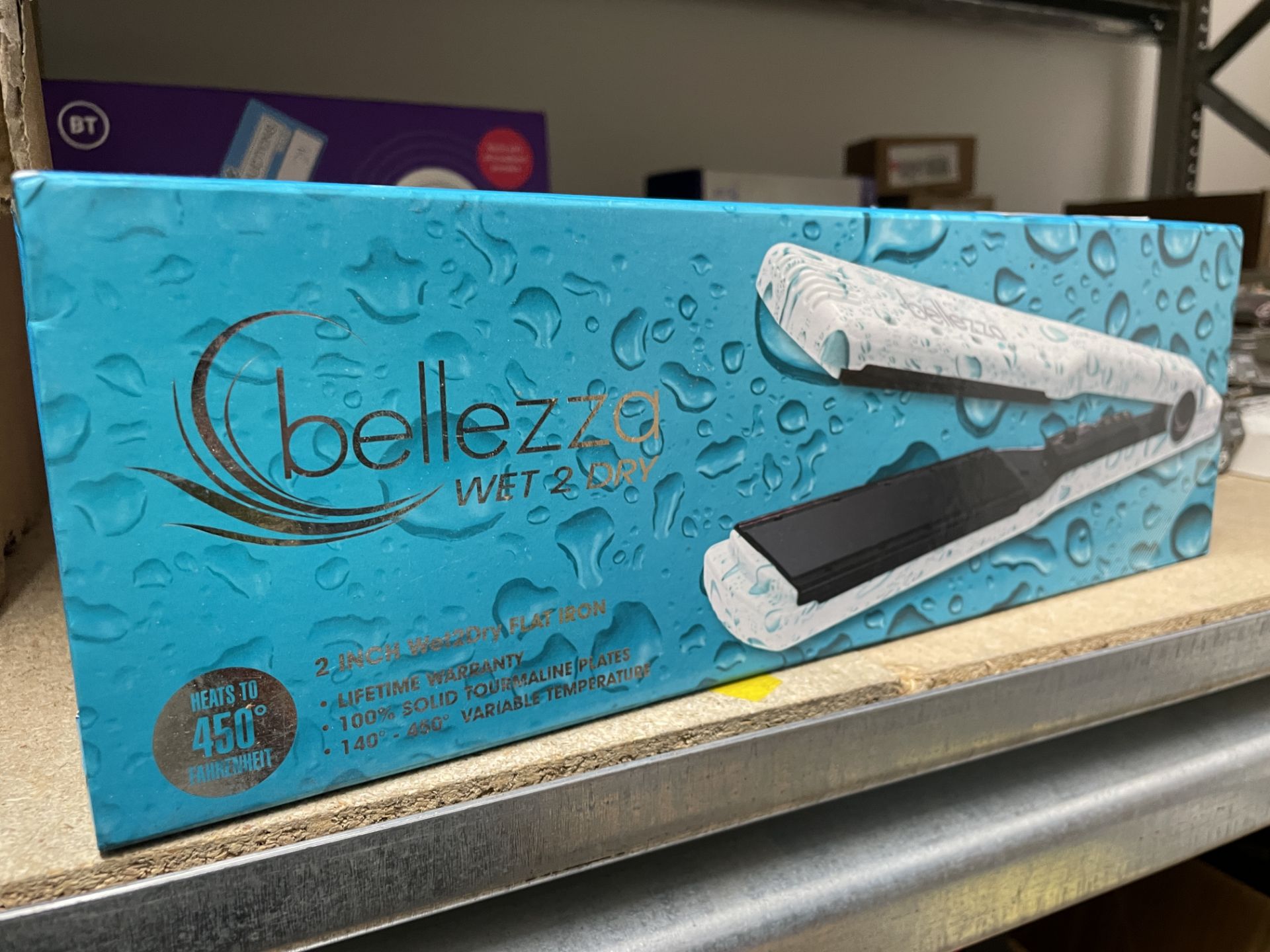 2 X BRAND NEW BELLEZZA WET 2 DRY 2 INCH DLAT IRON STRAIGHTENERS (LOC: S ...