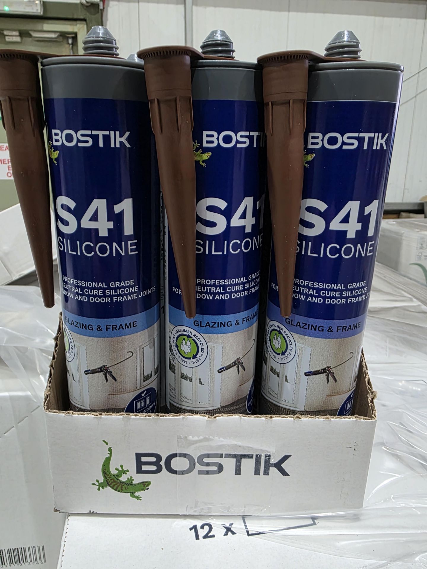 60 x Bostik S41 Neutral Cure Window & Door Frame Silicone Sealant 310ml ...