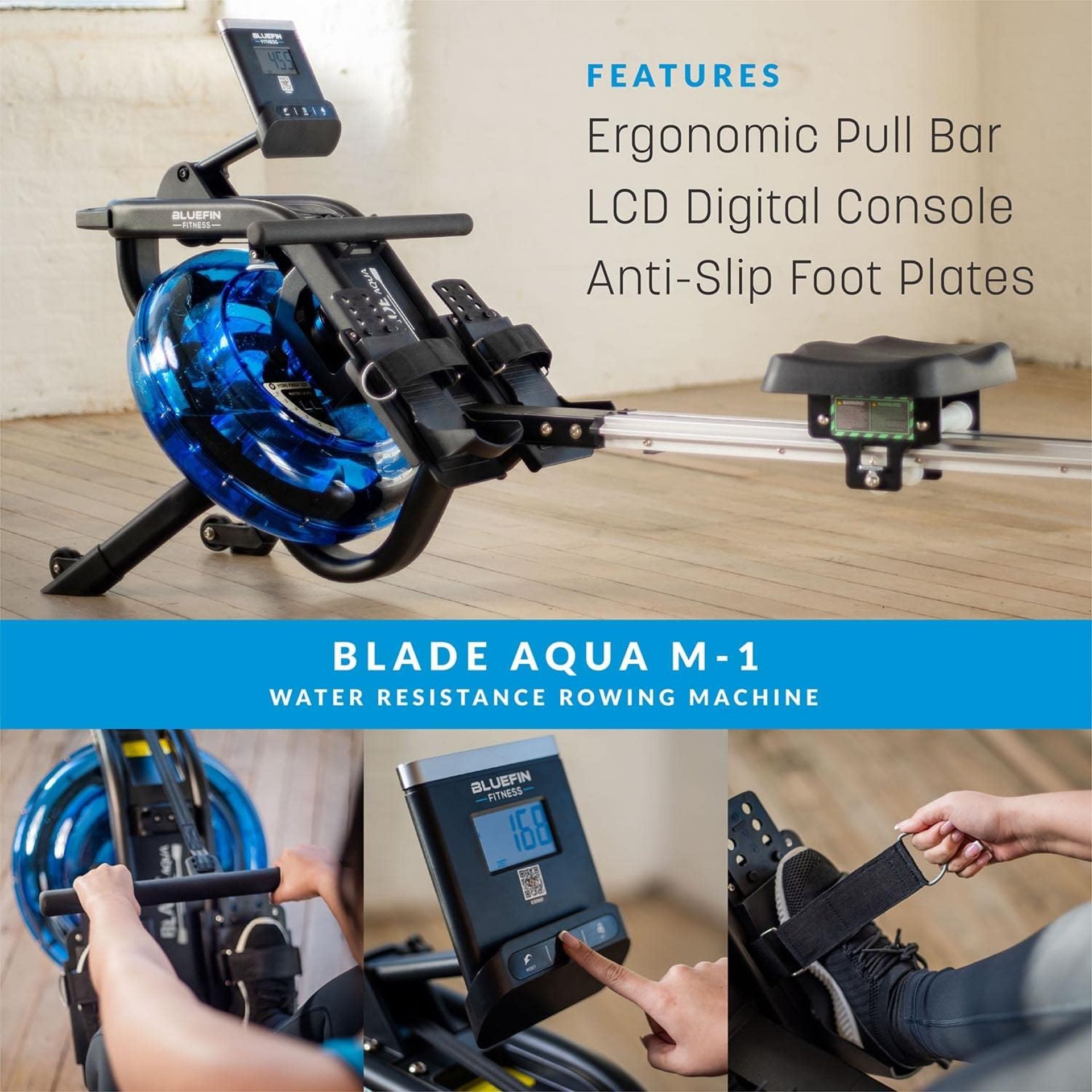 BRAND NEW Blade Aqua Metal Water Rower RRP £799. The Blade Aqua M-1 ...