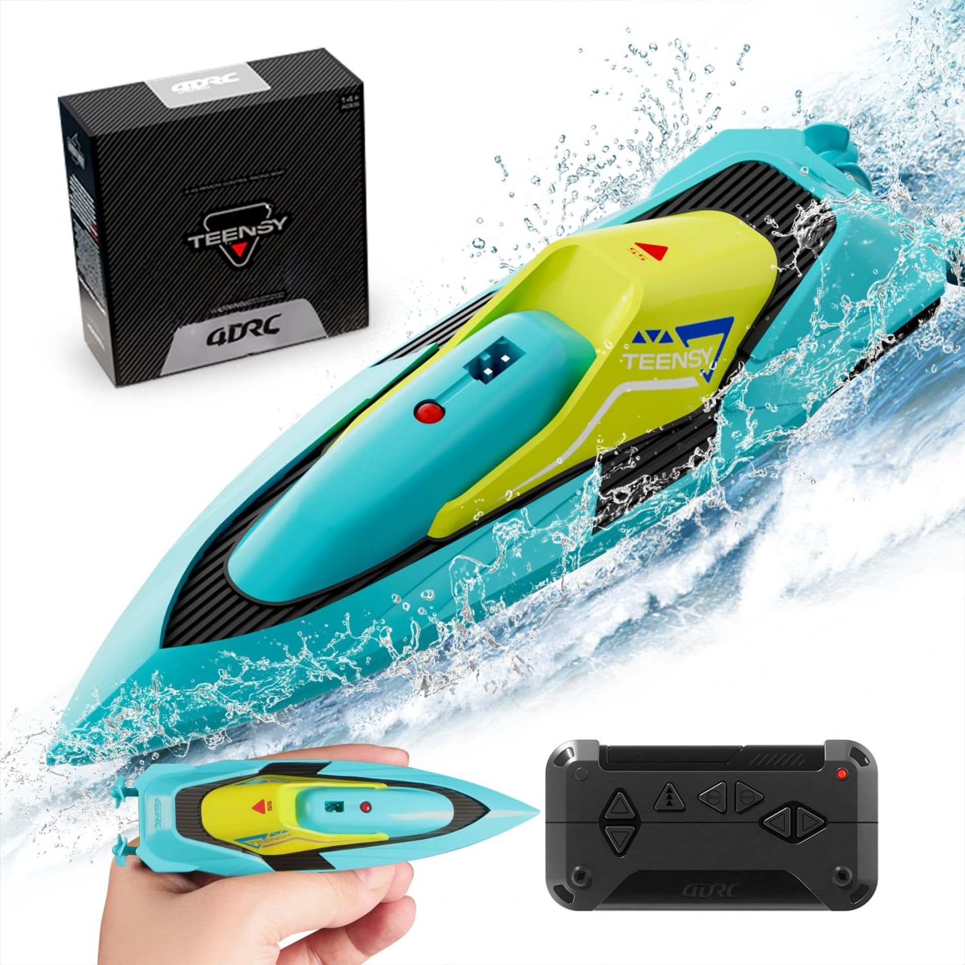 10 X BRAND NEW 4DRC RC Boat with LED Lights for Kids, 2.4Ghz Full ...