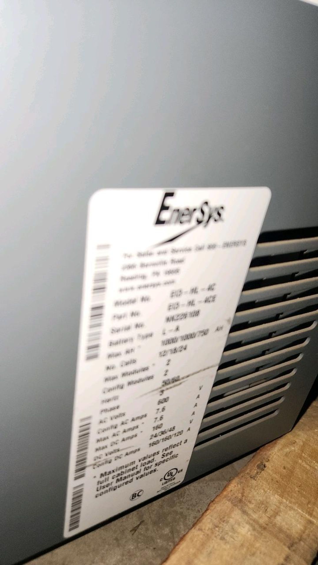 EnerSys EnForcer Impaq battery charger, mod. EI3-HL-4C, 24/36/48V ...