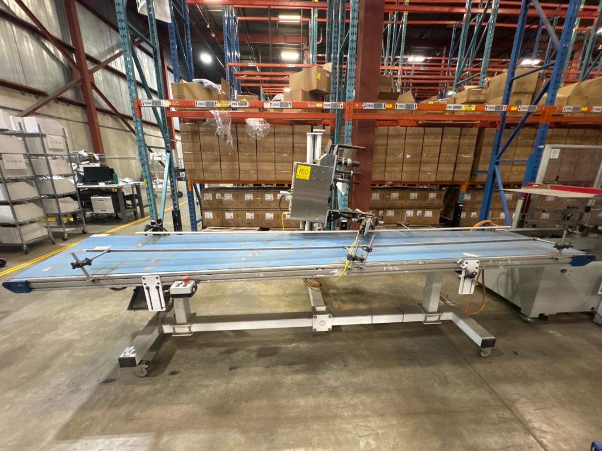 Weber labeler, mod. 5300 R.H. DOM, ser. no. W53003639 w/ belt conveyor ...