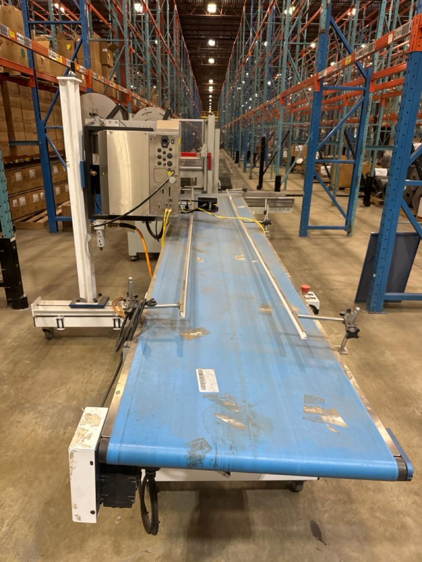 Weber labeler, mod. 5300 R.H. DOM, ser. no. W53003639 w/ belt conveyor ...