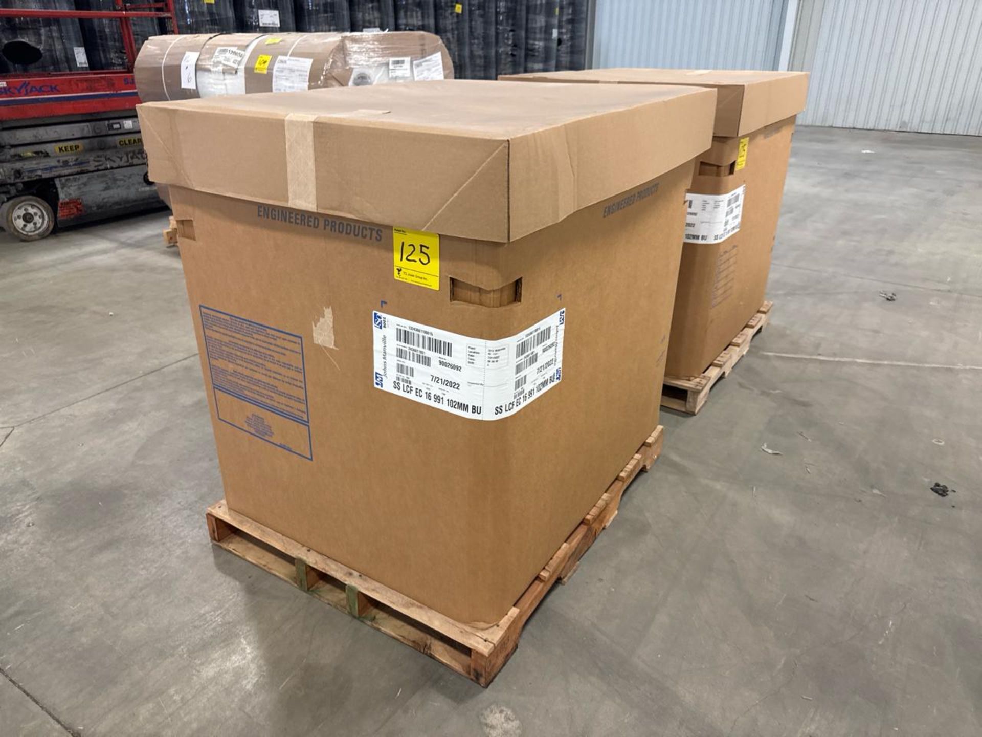 (2 totes) JM Johns Manville fibre glass strands, mod. SS LCF 16 991 102 ...