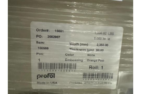 (3 rolls x 6000 m = approx. 18001 m) Profol film, width 2350 mm ...