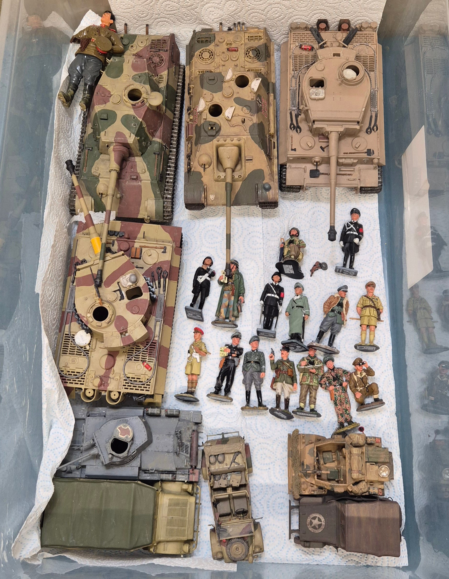 A Collection of Military Tank Models and Lead military figures. Tanks ...