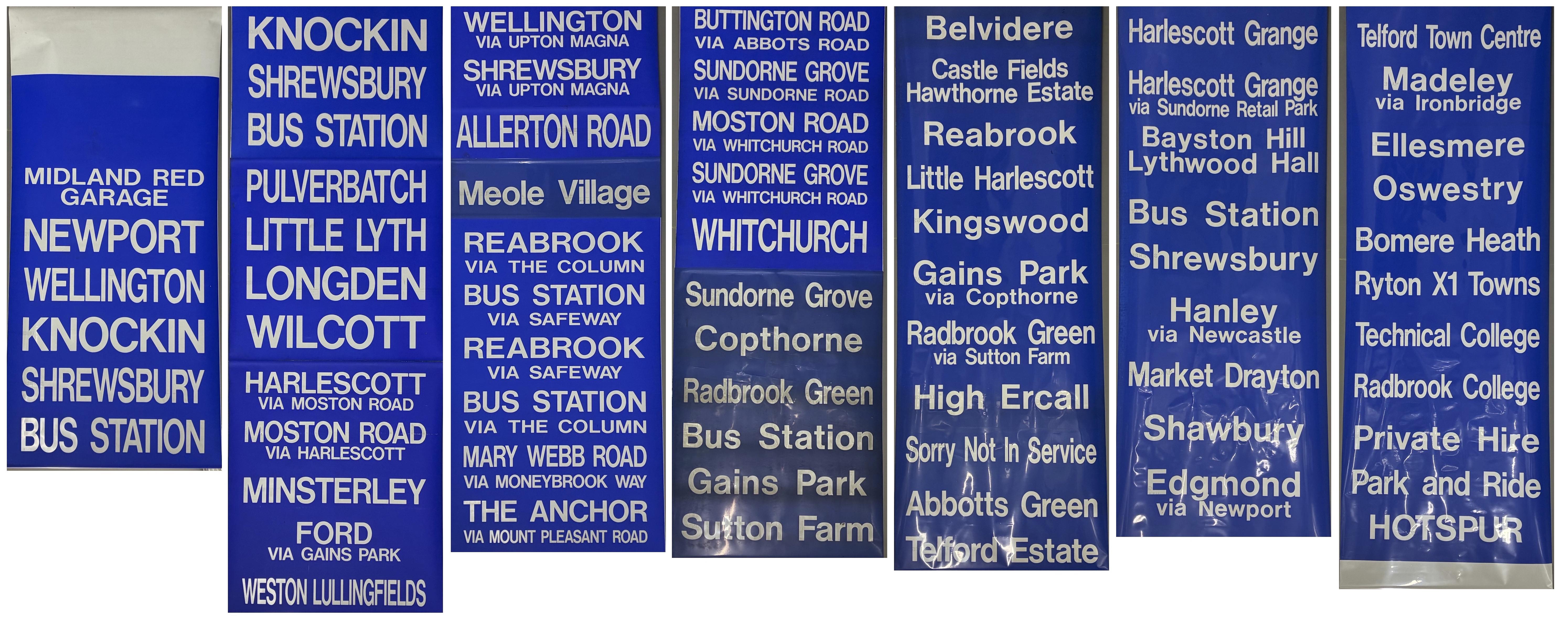 ARRIVA Shrewsbury destination blind.