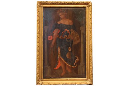 Continental school (19th century),A full length naïve portrait of Ceres ...