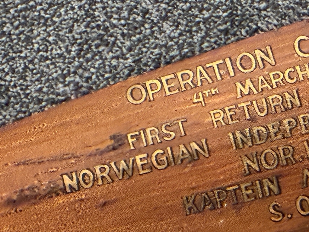 WW2 Norwegian SOE Commando Operation Claymore Raid Commemorative Oar An ...