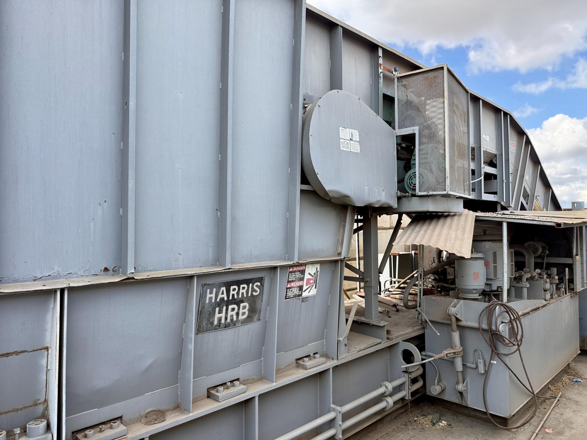 HARRIS HRB SCRAP METAL BALER, MODEL HRB-918W-BR-BD, S/N 2572, W/ KRAUSE ...