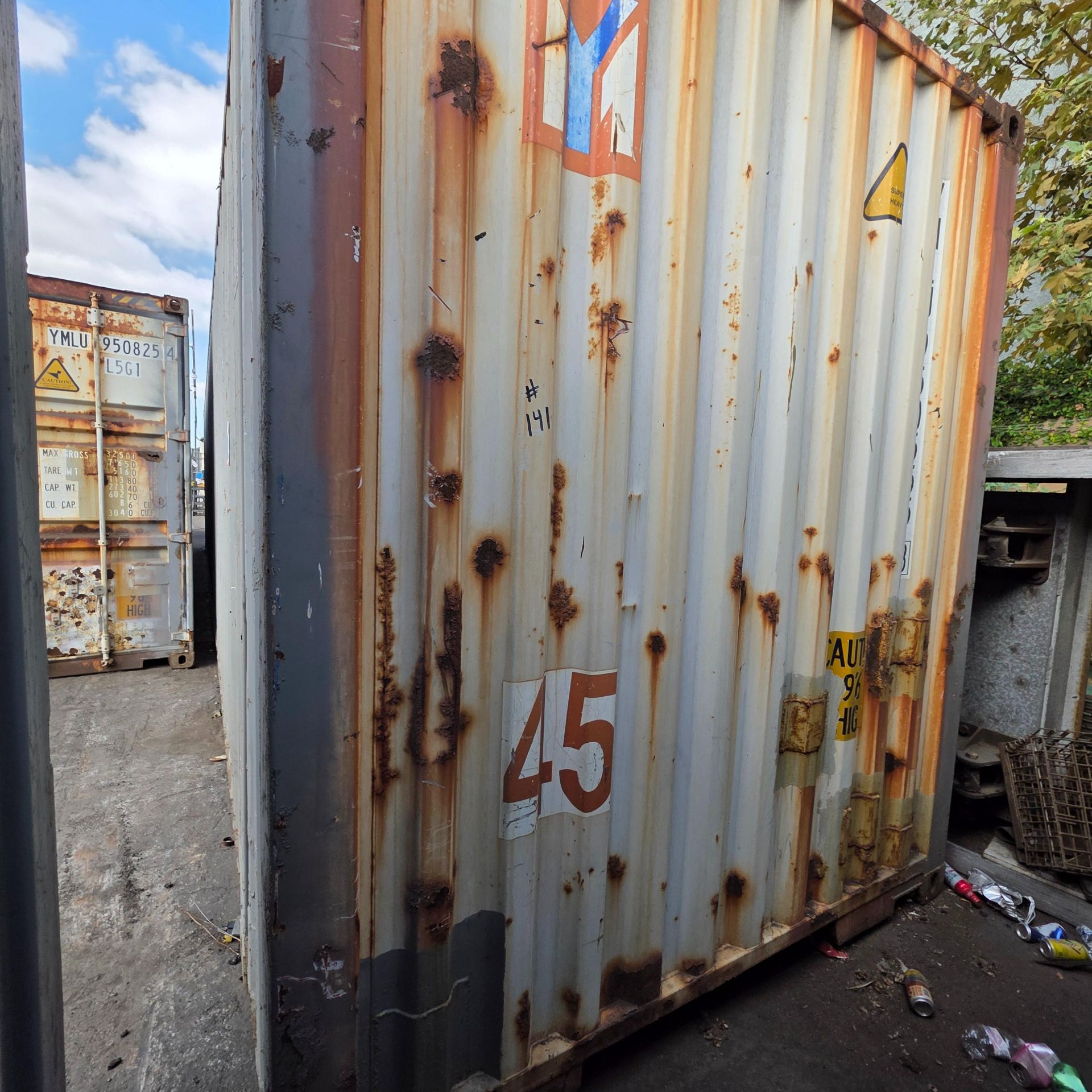 45' HIGH CUBE SHIPPING CONTAINER, CONTENTS NOT INCLUDED