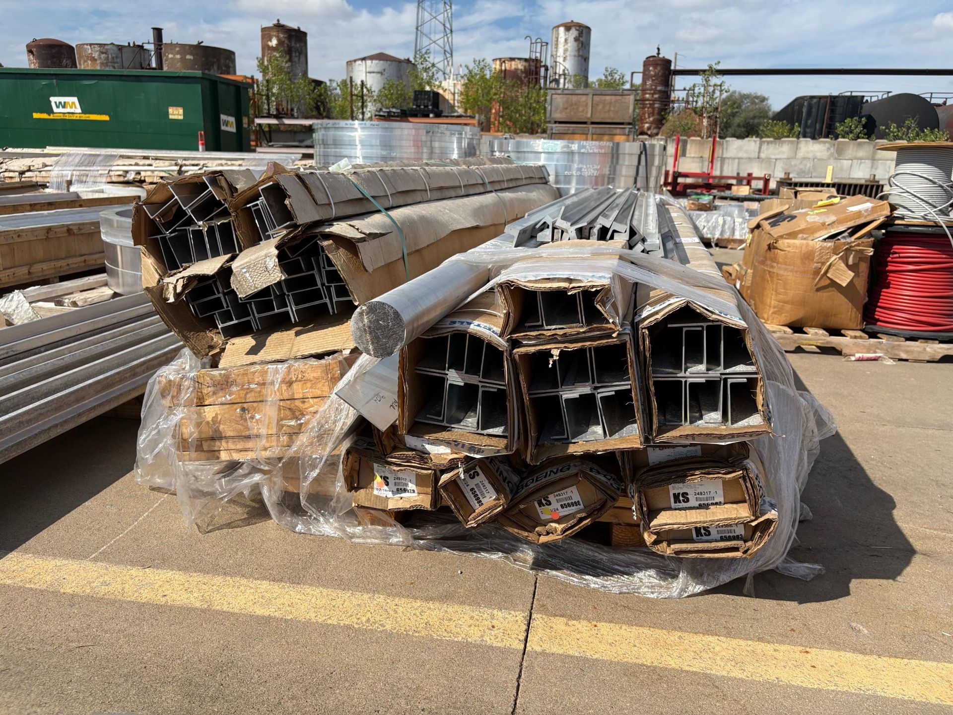 SKID OF 7075 ALUMINUM EXTRUSION, APPROX. 3,750 LBS, P# 239. DISCLAIMER ...