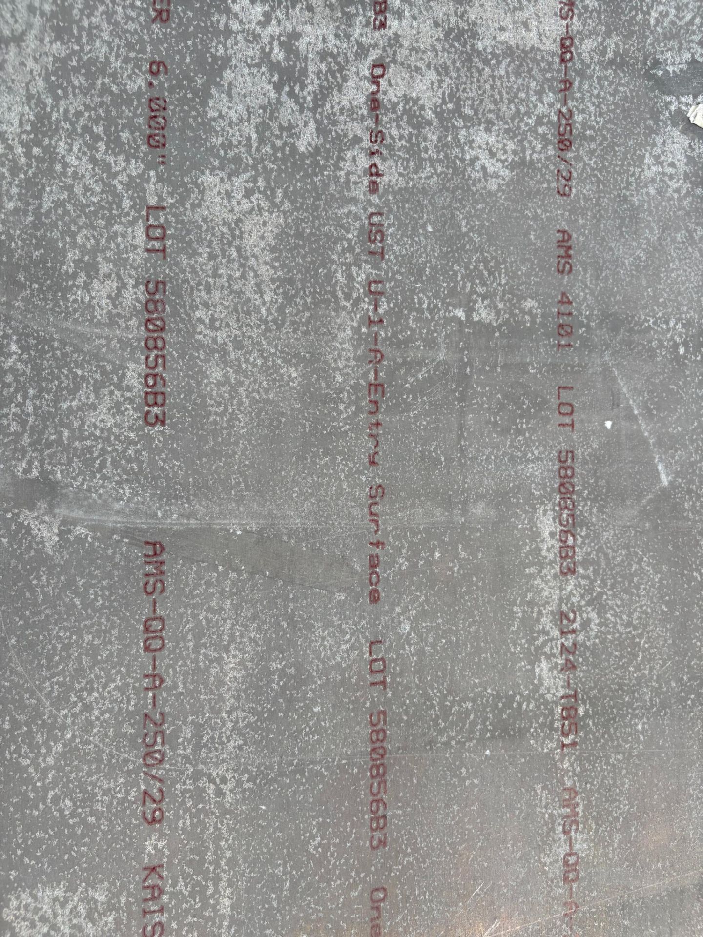 (3) 36" X 79" X 6" KAISER ALUMINUM PLATES, 2124 ALLOY, APPROX. 5,187 ...