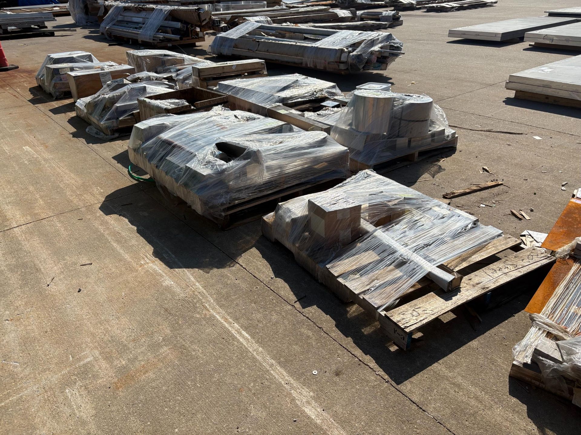 (11) SKIDS OF MISC. STEEL, APPROX. 12,287 LBS, INCLUDING APPROX. 500 ...