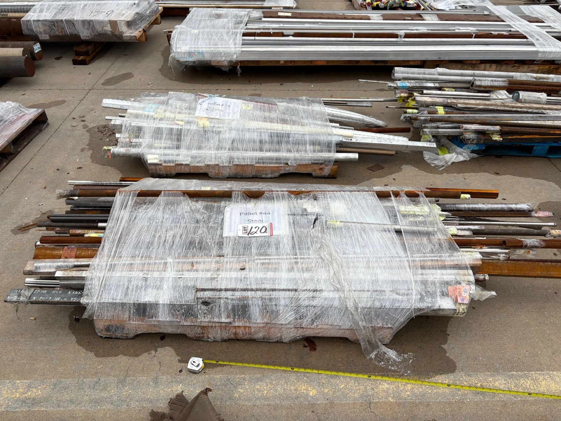 (4) SKIDS OF MISC. STAINLESS STEEL, STEEL ROUNDS & PLATE, APPROX. 4,474 ...