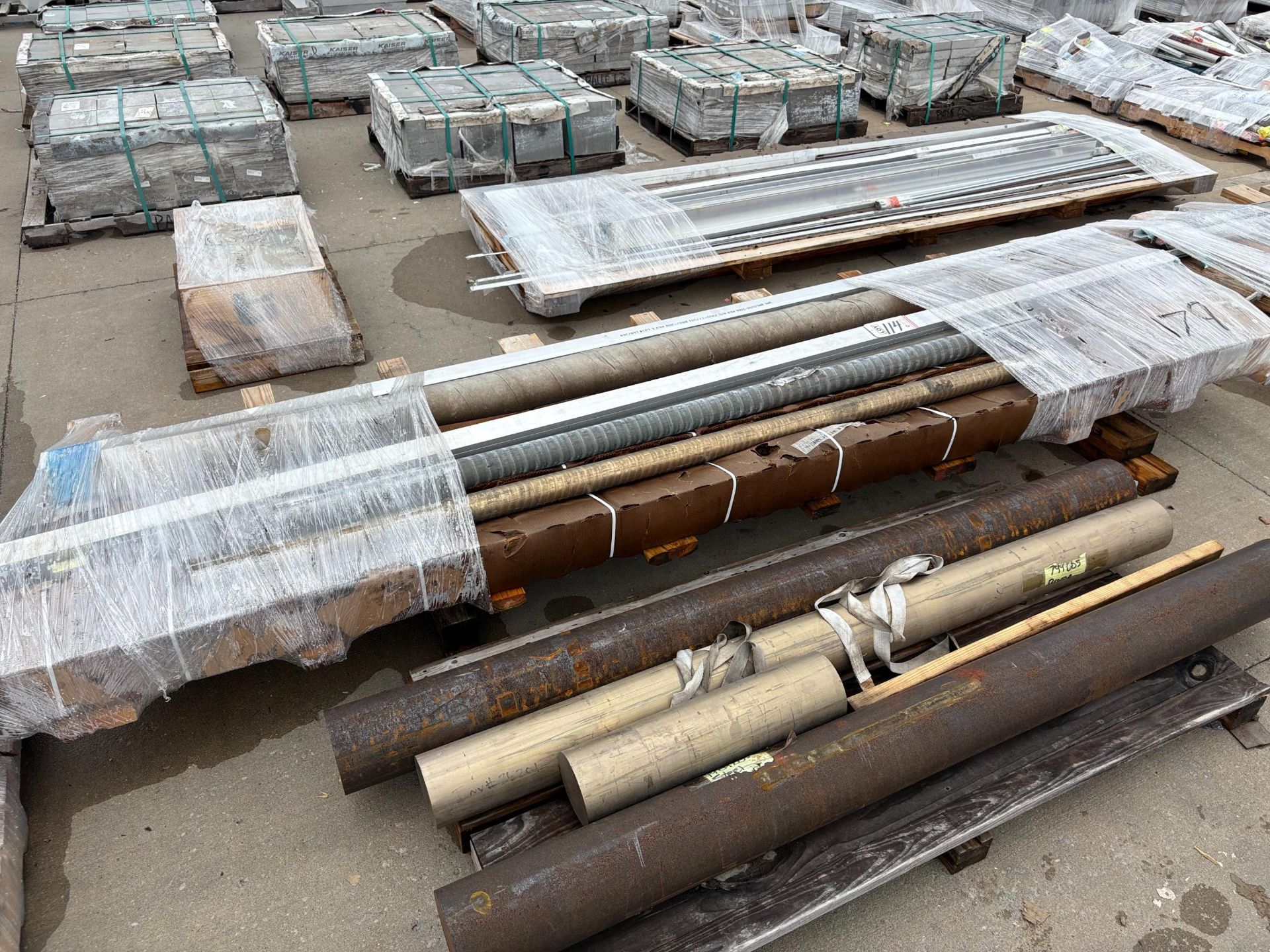 (4) SKIDS OF BRASS, ALUMINUM & STEEL ROUNDS, APPROX. 6,905, P# 103, 144 ...