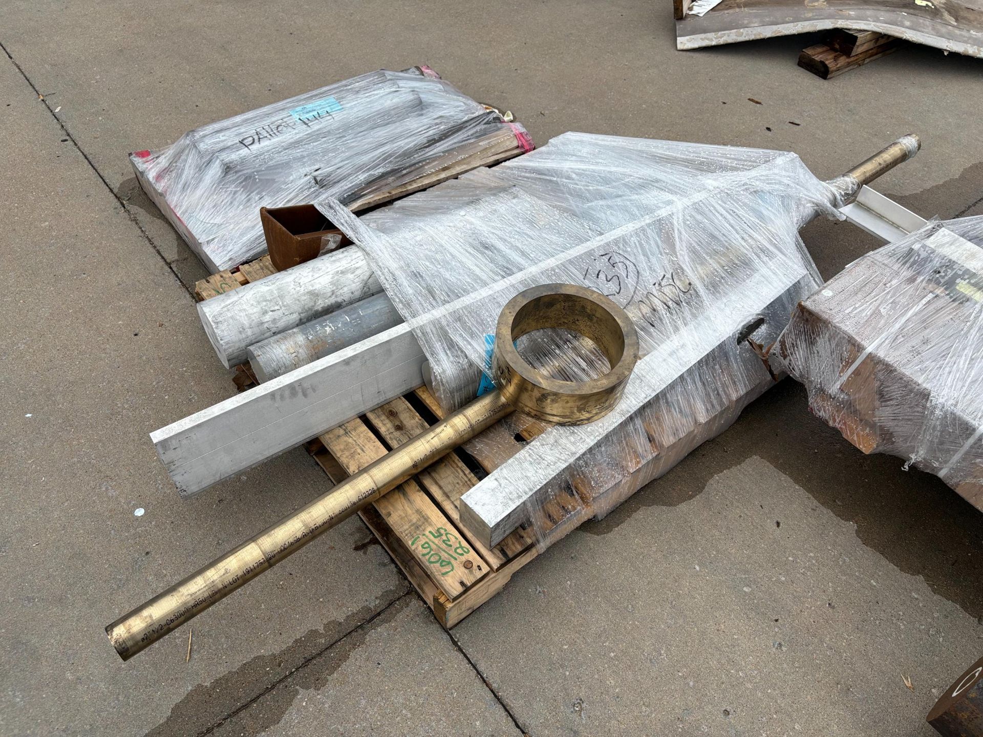 (4) SKIDS OF BRASS, ALUMINUM & STEEL ROUNDS, APPROX. 6,905, P# 103, 144 ...