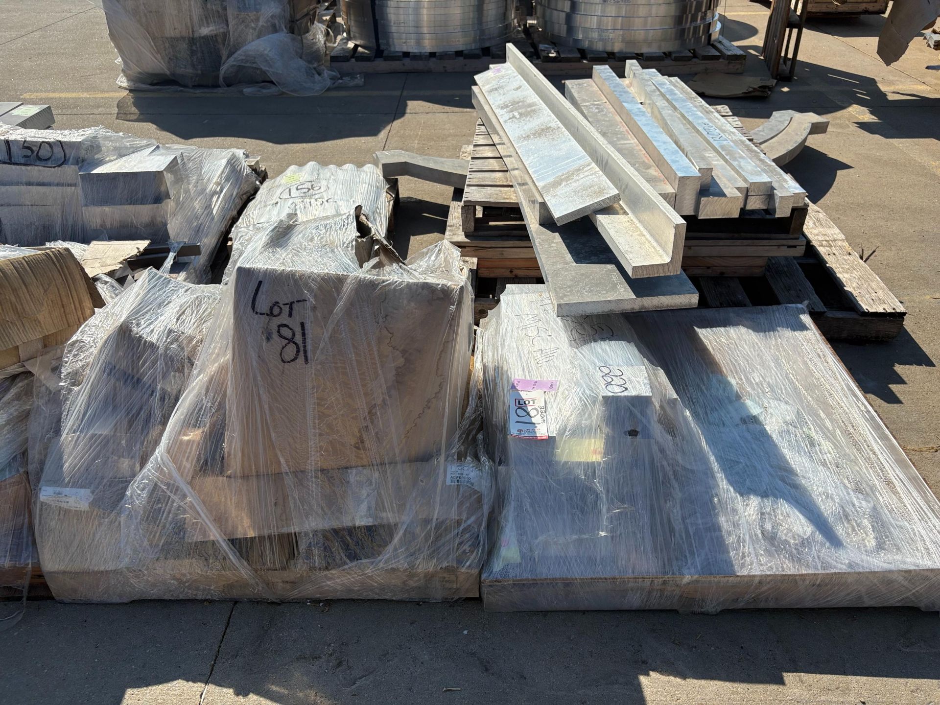(6) SKIDS OF MISC. ALUMINUM, APPROX. 3,952 LBS, P# 19, 130, 156, 307 ...