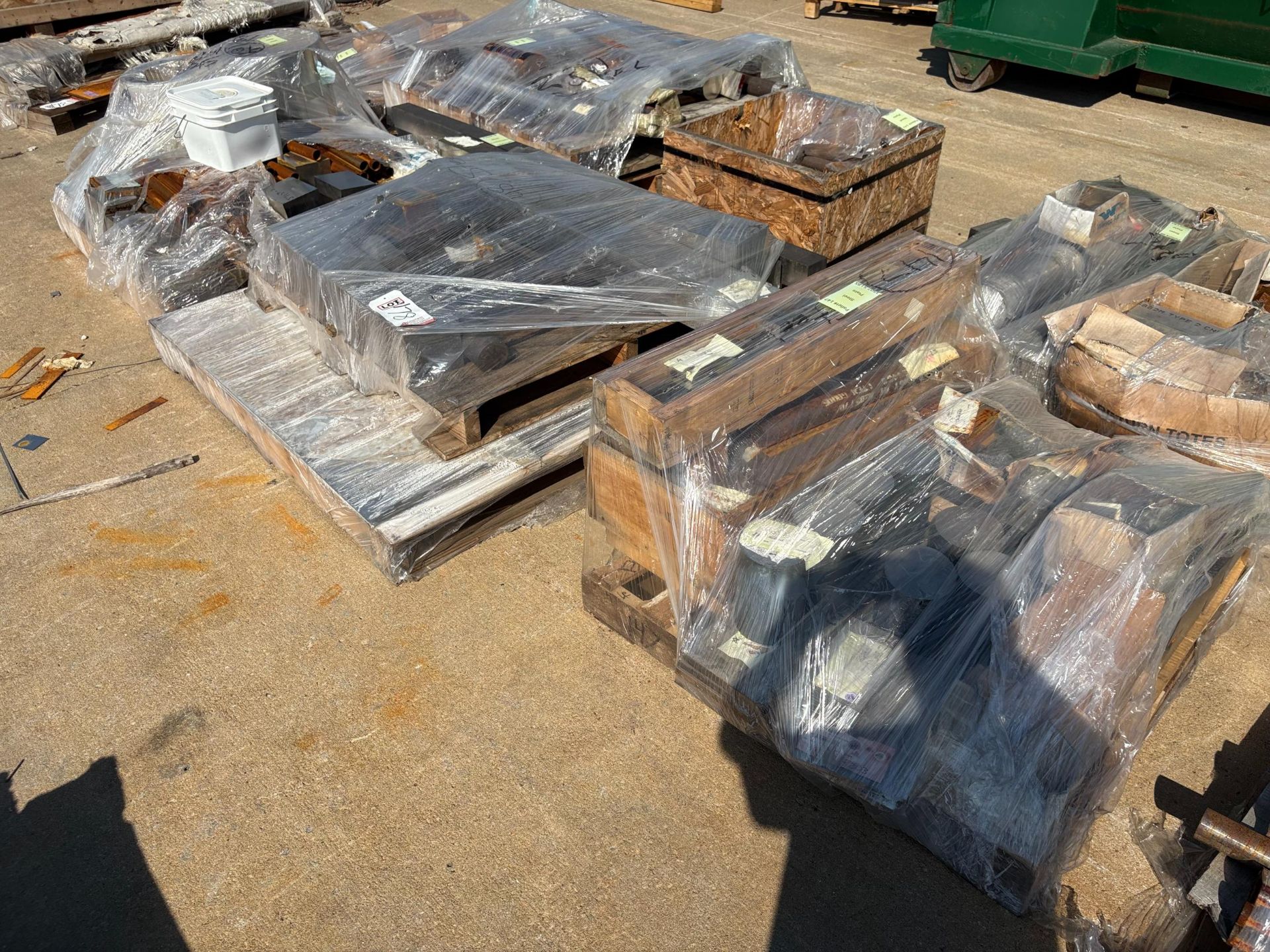 (11) SKIDS OF MISC. STEEL, APPROX. 12,287 LBS, INCLUDING APPROX. 500 ...
