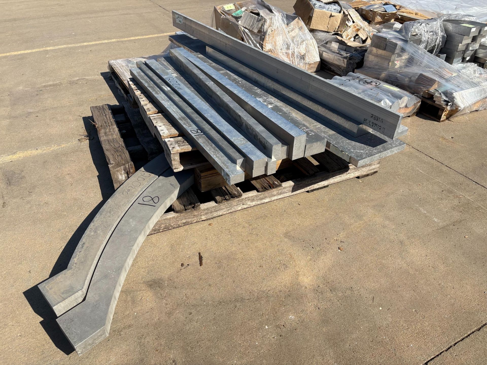 (6) SKIDS OF MISC. ALUMINUM, APPROX. 3,952 LBS, P# 19, 130, 156, 307 ...