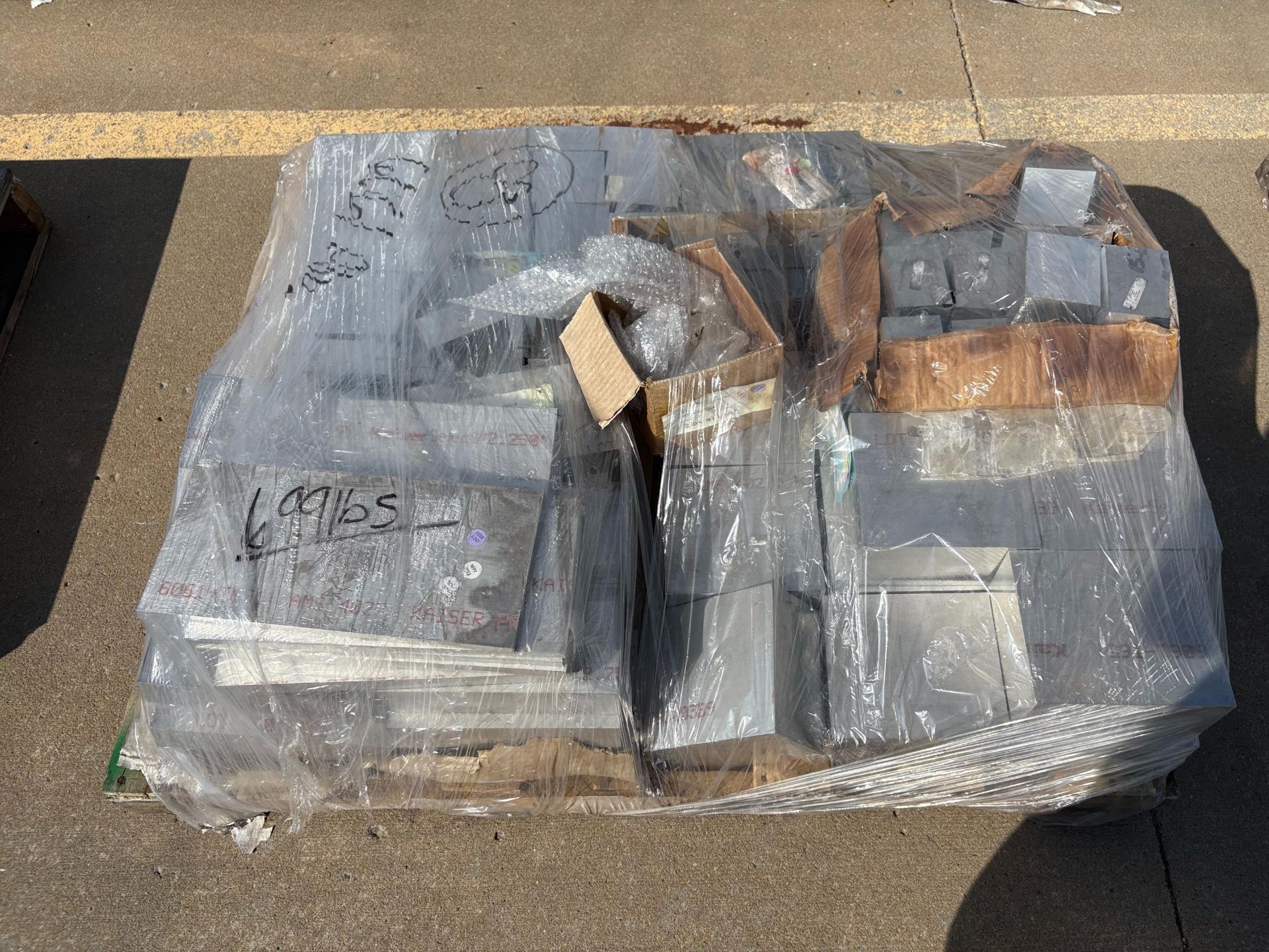 (3) SKIDS OF 6061 ALUMINUM PLATES, APPROX. 3,063 LBS, P# 35, 80, 117 ...