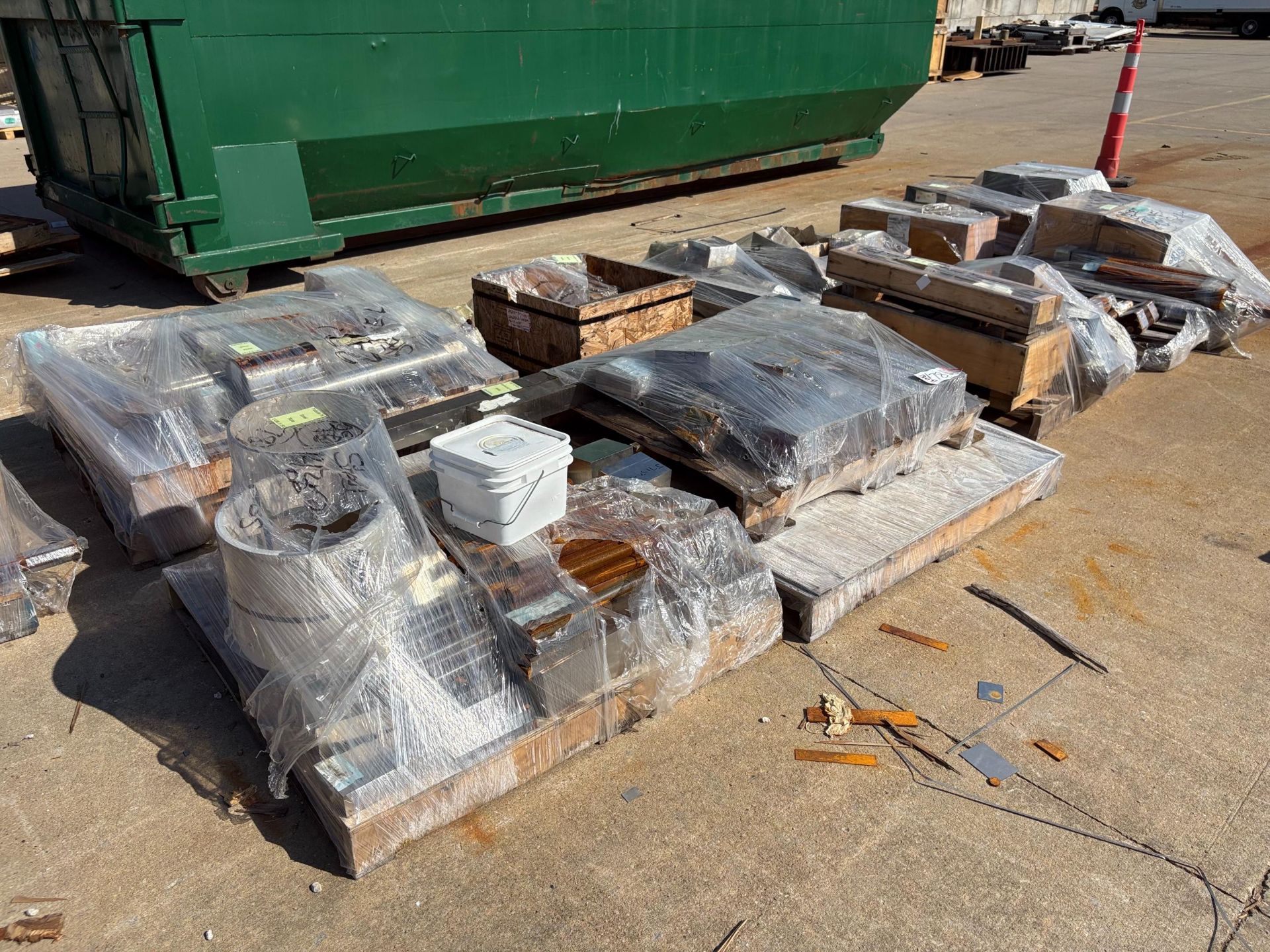 (11) SKIDS OF MISC. STEEL, APPROX. 12,287 LBS, INCLUDING APPROX. 500 ...