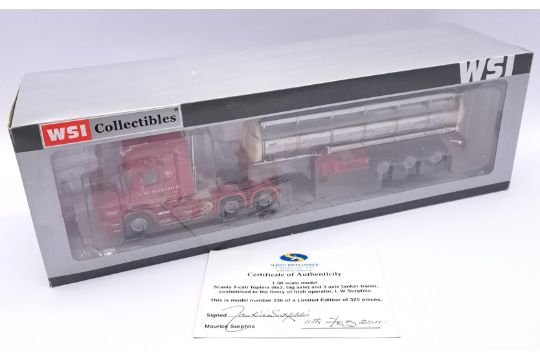 WSI Models, a boxed 1:50 scale 10098 Scania T Series 6x4 Tanker Trailer ...