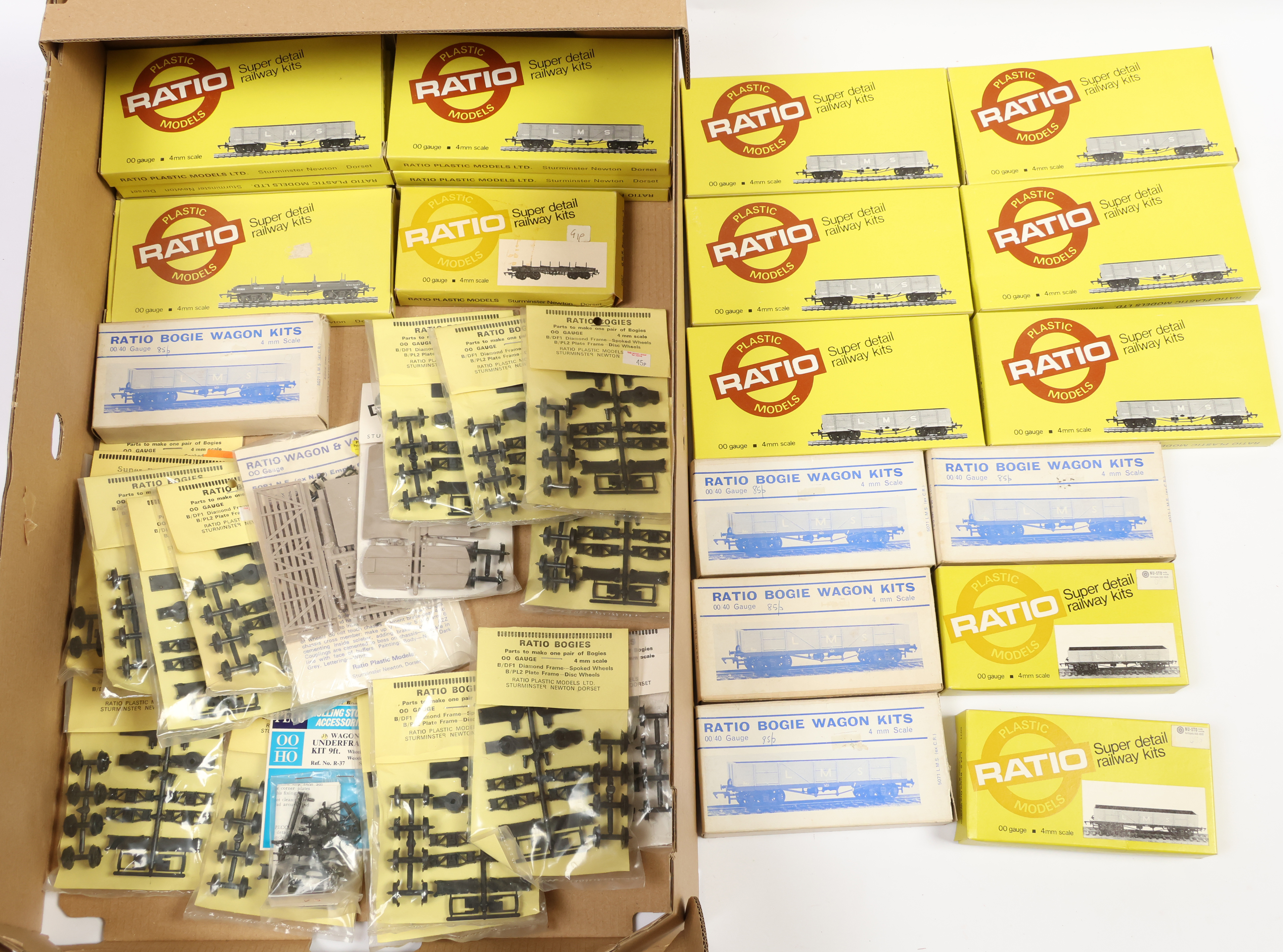 Extensive collection of Ratio Models OO gauge plastic wagon kits and ...