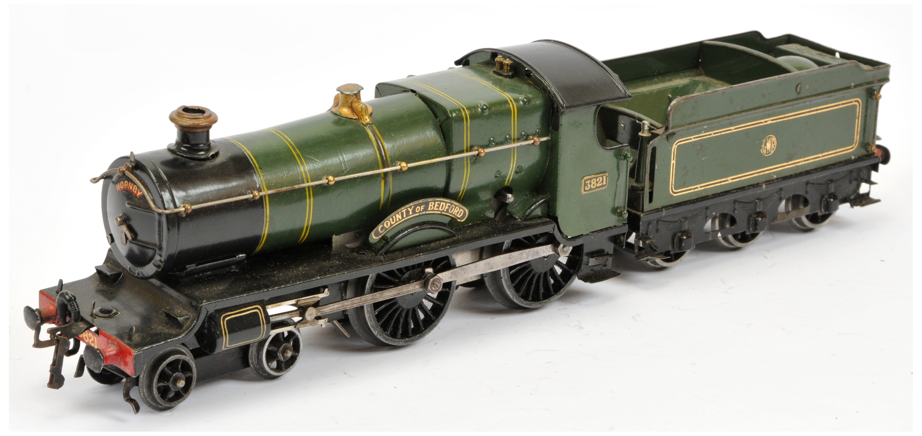 Hornby O Gauge No.2C Special 4-4-0 Loco and Tender GWR green "County of ...