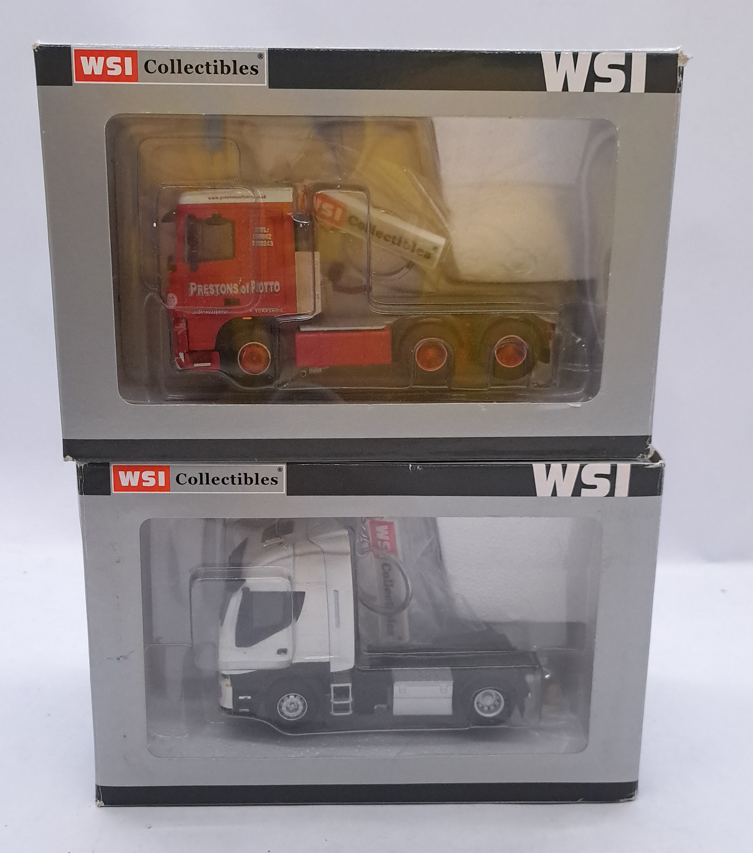 WSI Collectibles, a boxed Pair of 1:50 Scale Diecast Truck Models ...