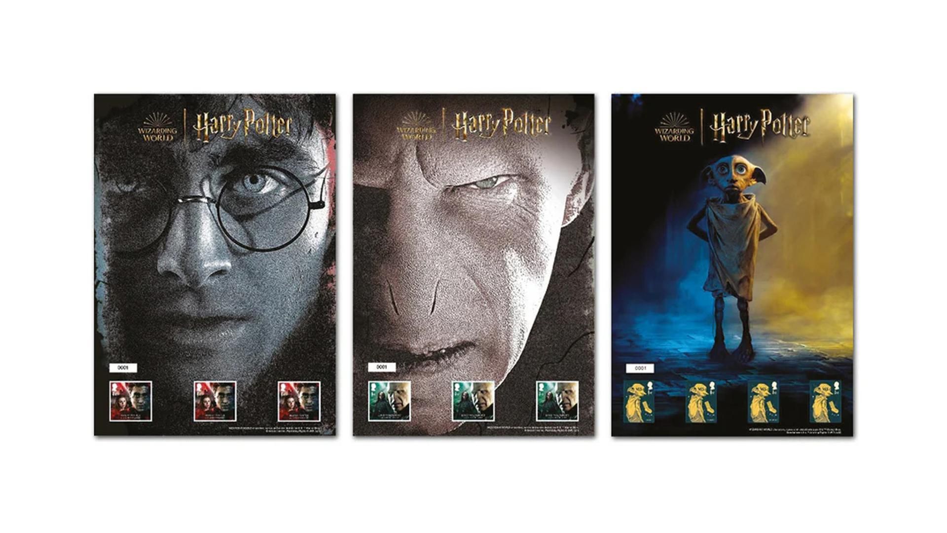 Three 2023 Harry Potter Royal Mail Fan Sheets - Harry Potter, Voldemort ...