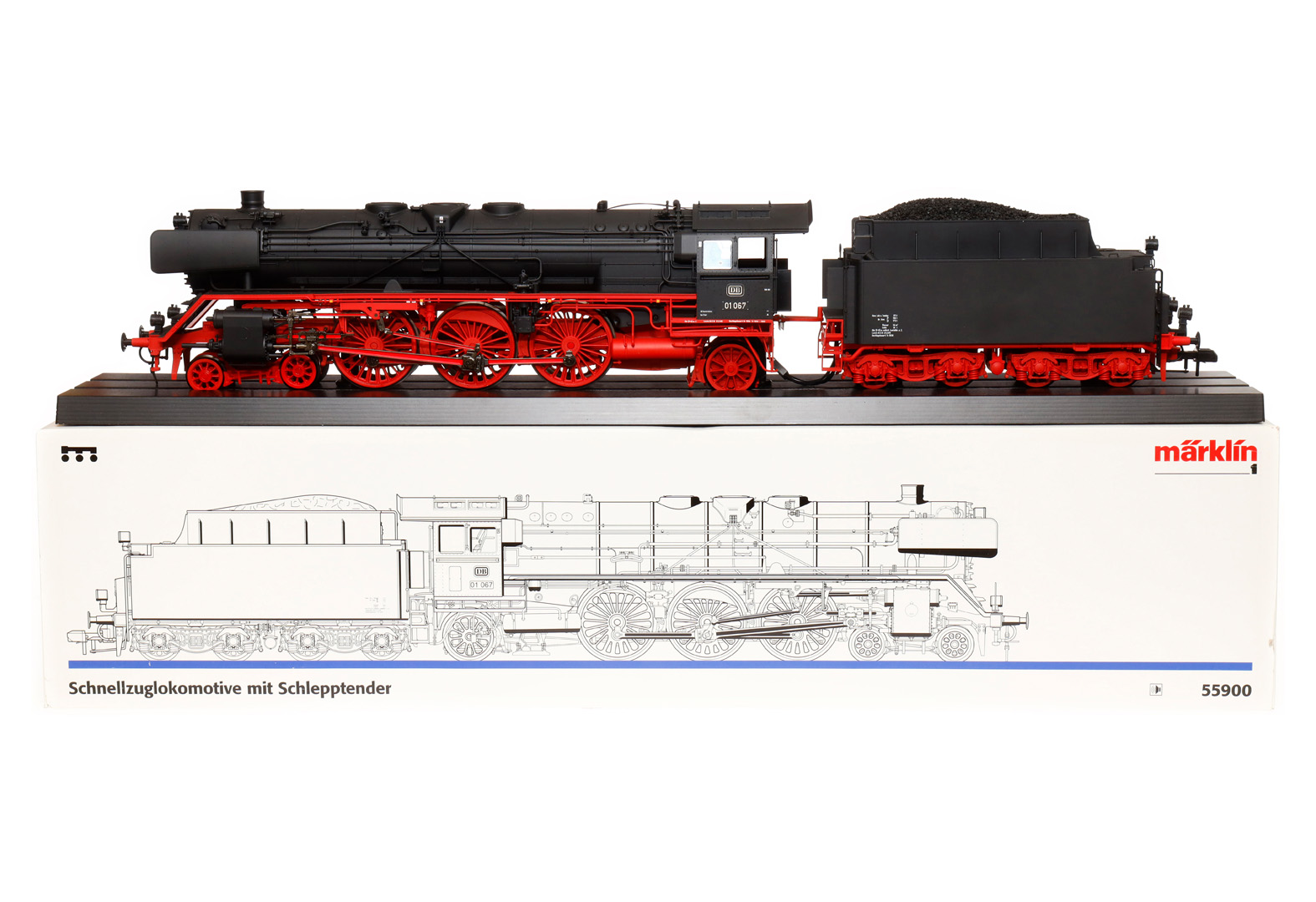 Märklin 2-C-1 Schlepptenderlok ”01 067” 55900, Spur 1, elektr., schwarz ...