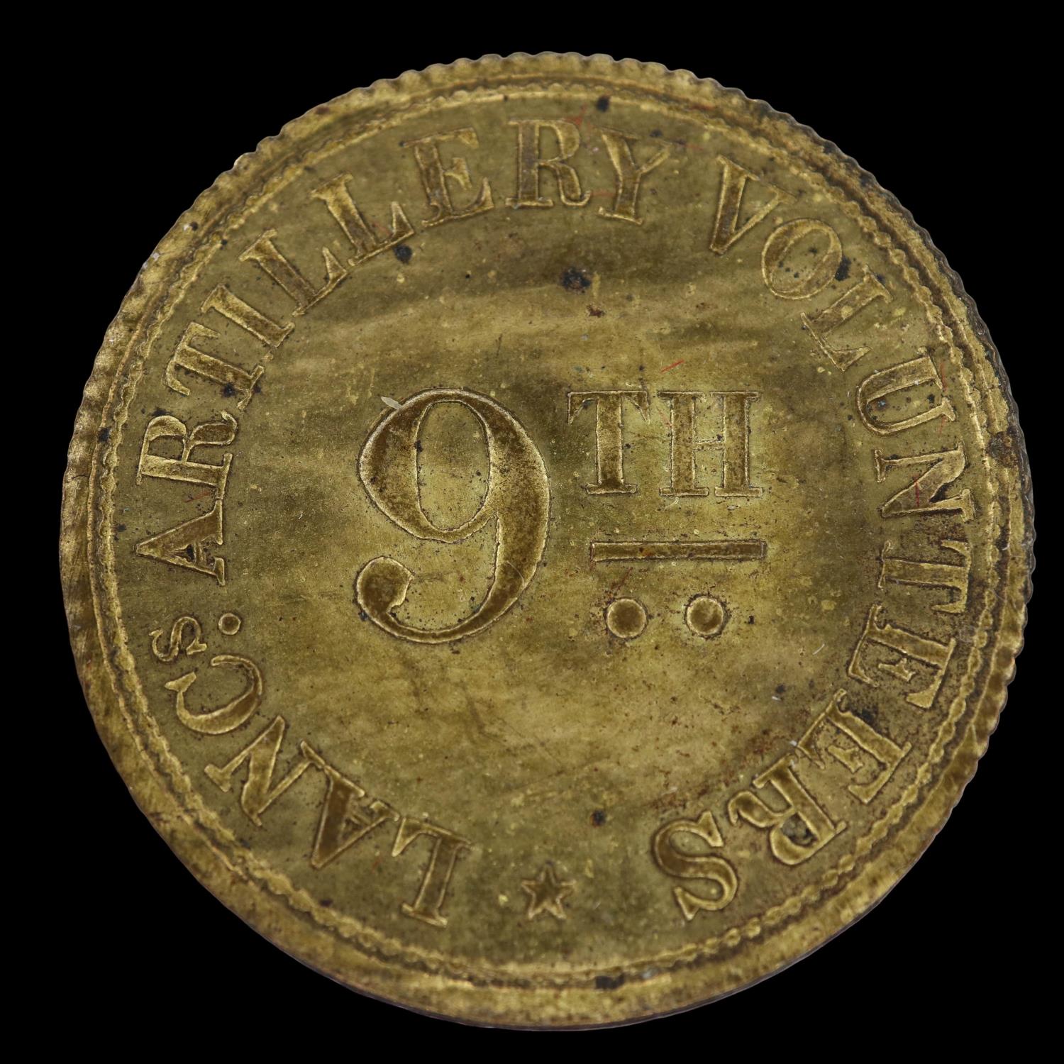 Lancashire 9th artillery brigade army token - gradeg VF. UK P&P Group 0 ...