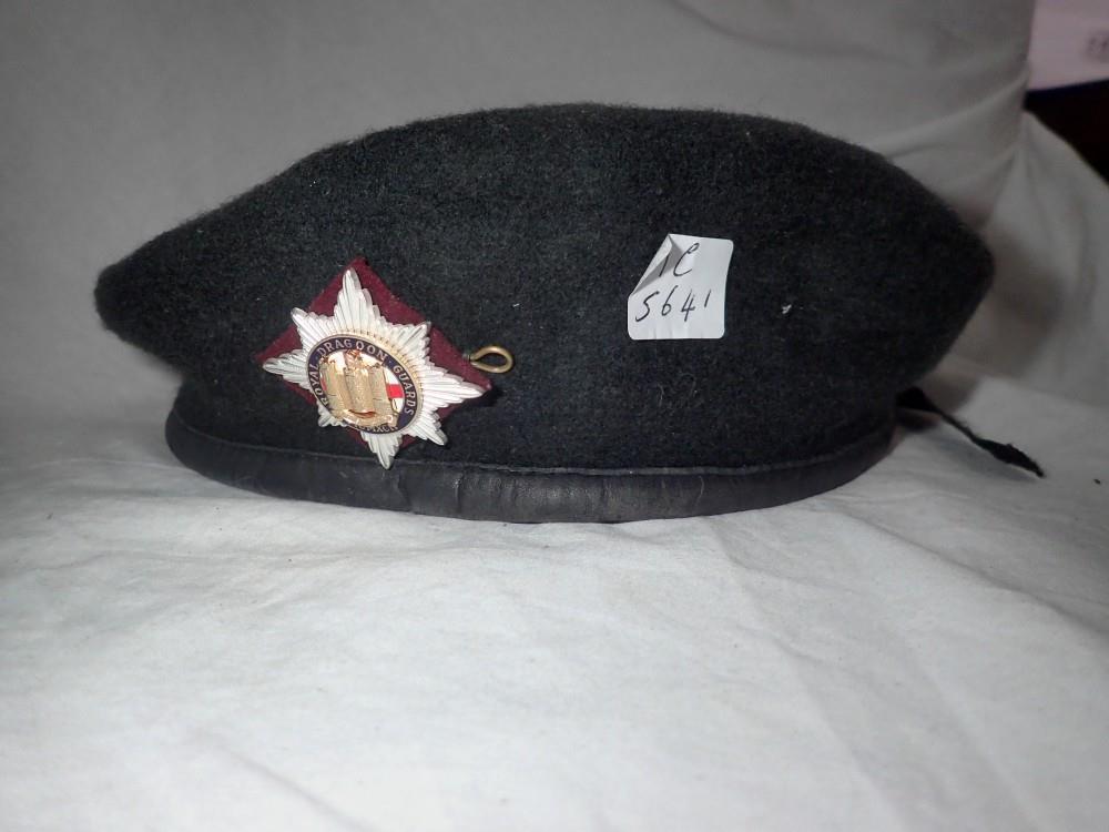Nato light infantry beret with enamelled royal dragoon guards 1992 cap ...