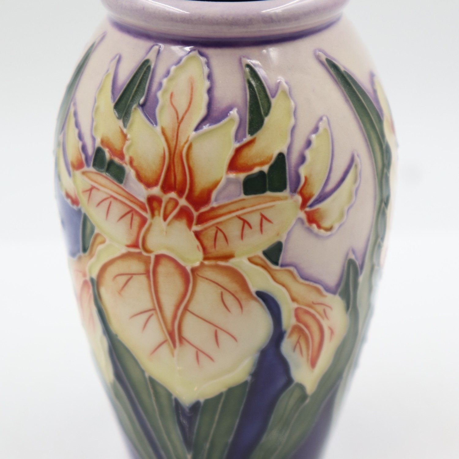 Moorcroft Windrush pattern vase by Debbie Hancock (silver line), no ...