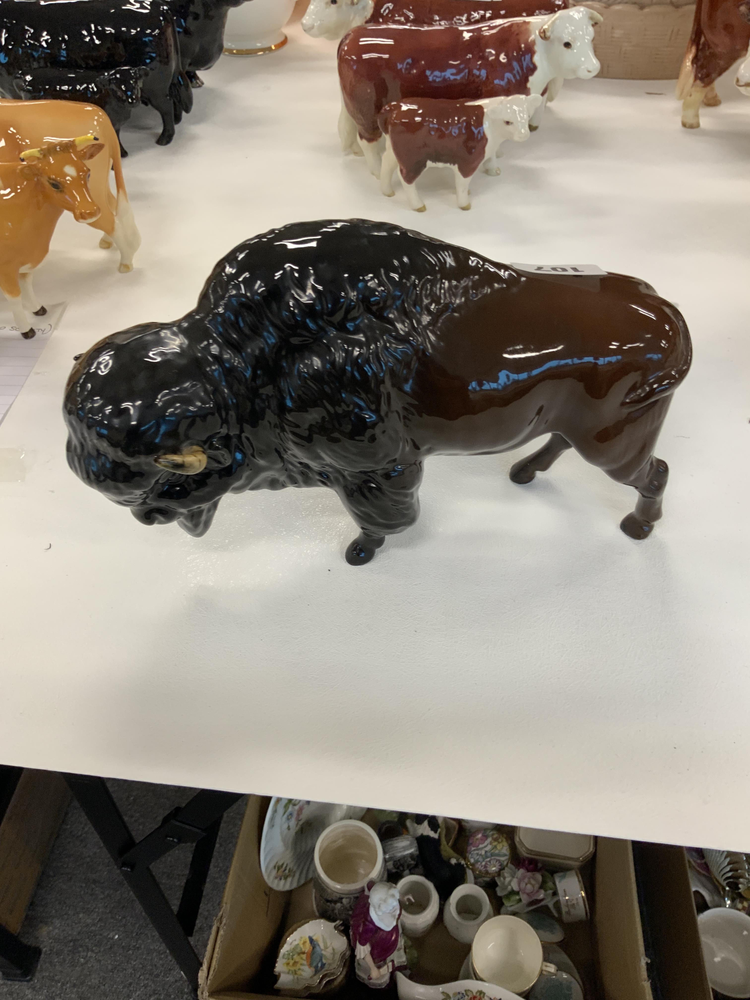 BESWICK MODEL OF A BISON MODEL NUMBER 1019