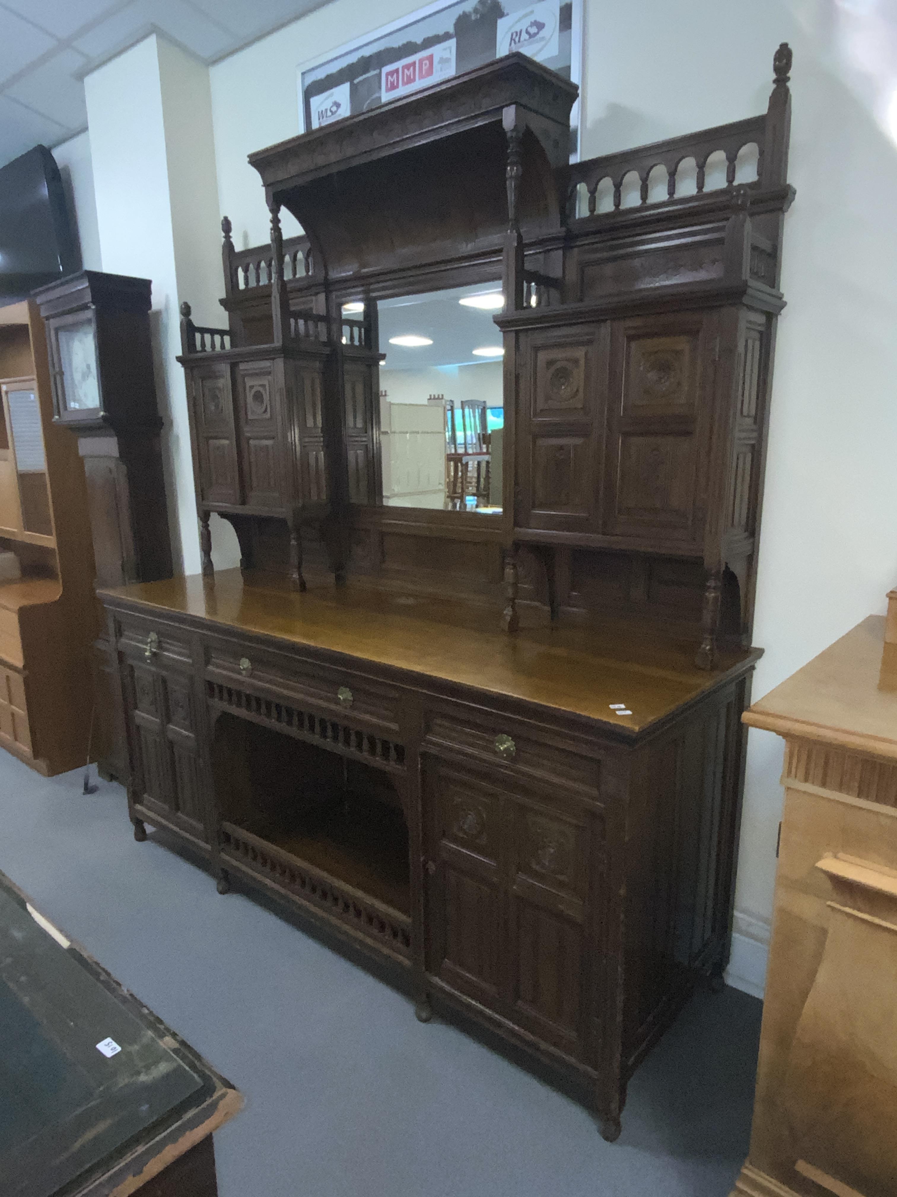 LARGE VICTORIAN OAK SIDEBOARD LARGE VICTORIAN OAK ESTHETICS STYLE ...