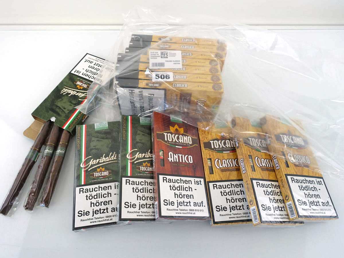 13 & a part boxes of Cigars, 10x box of 5 Toscano Classico Sigaro ...