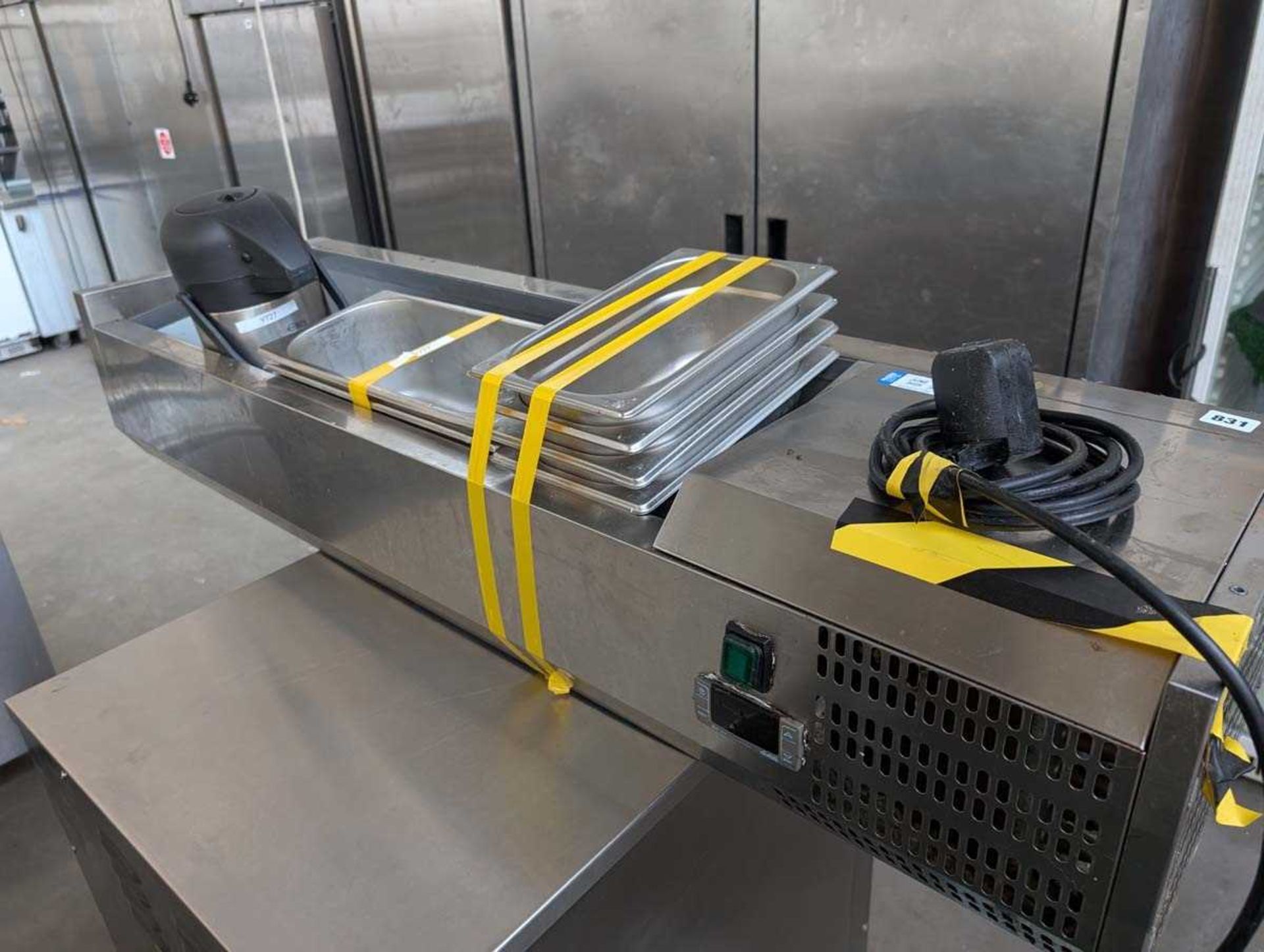120cm CK3120 bench top refrigerated coldwell with a group of ...