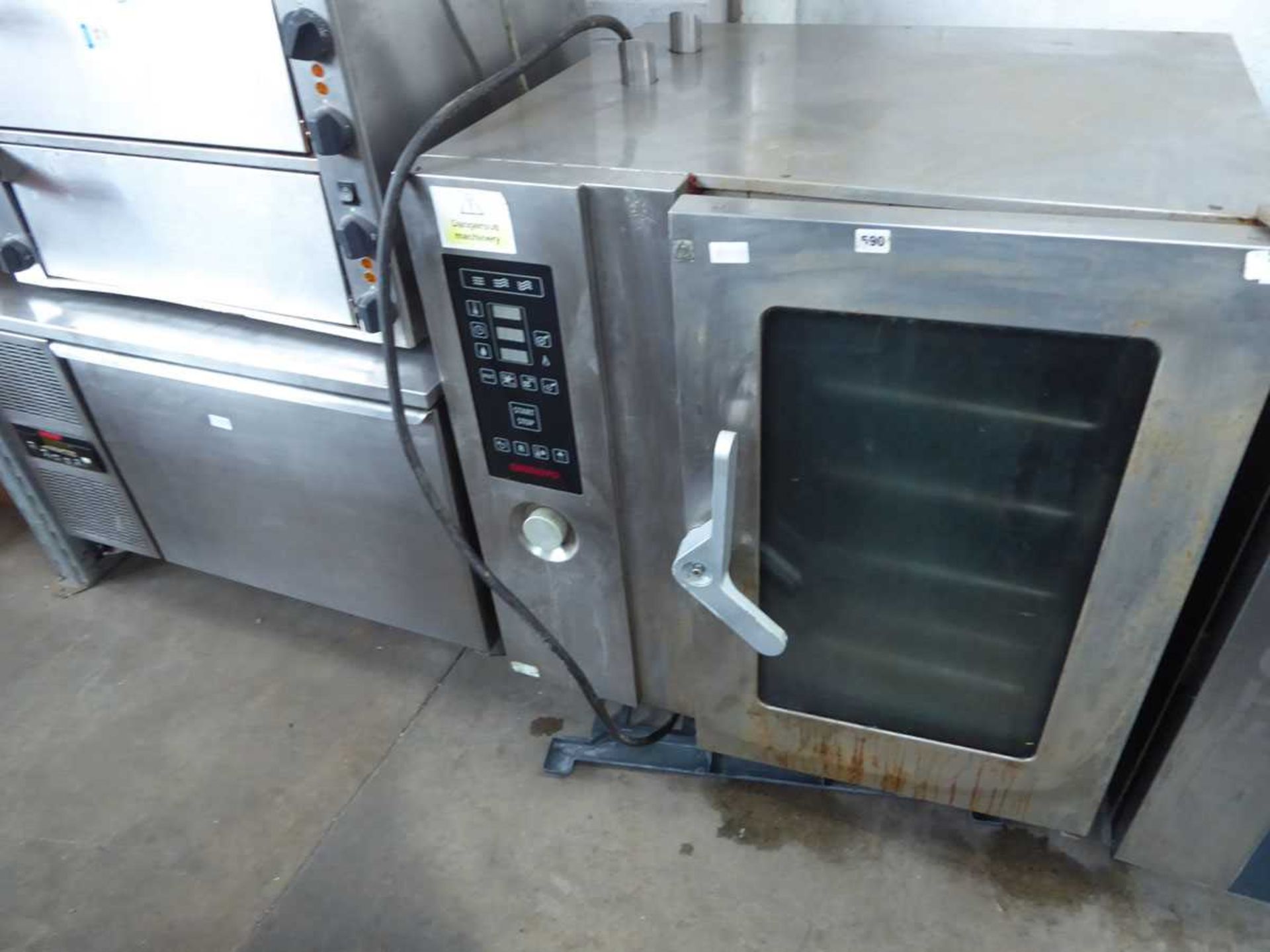 92cm electric Angelo Po 10 grid combination oven with a 100cm Angelo Po ...
