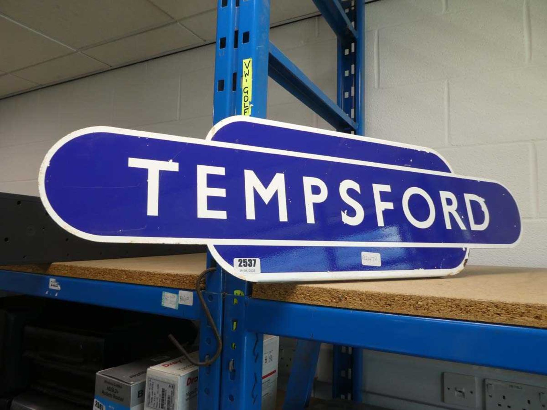 Tempsford railway sign