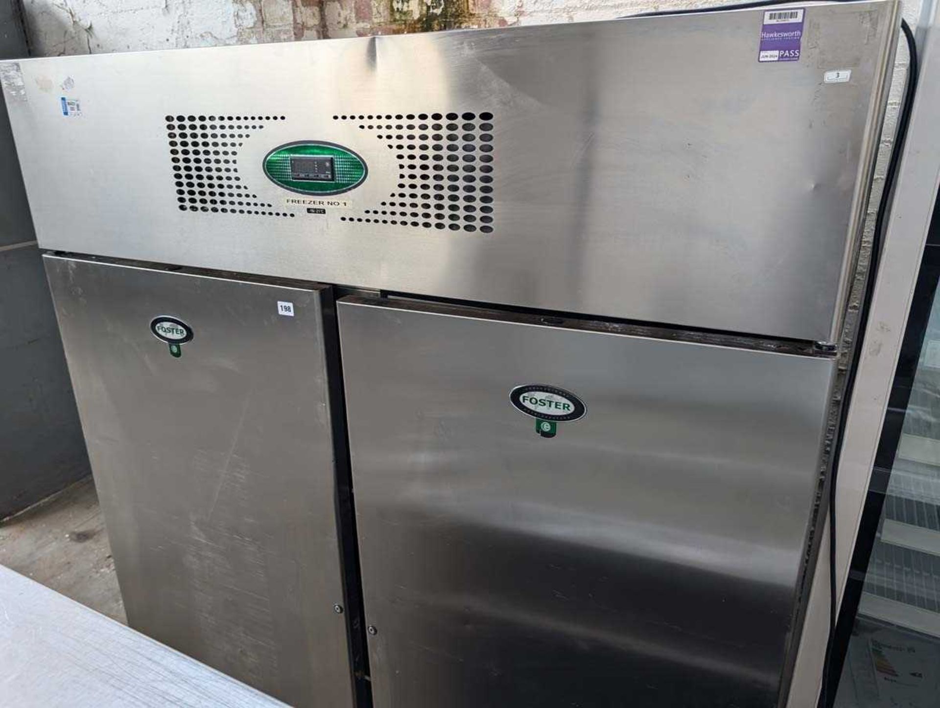 144cm Foster EPROG1100L low height double door freezer
