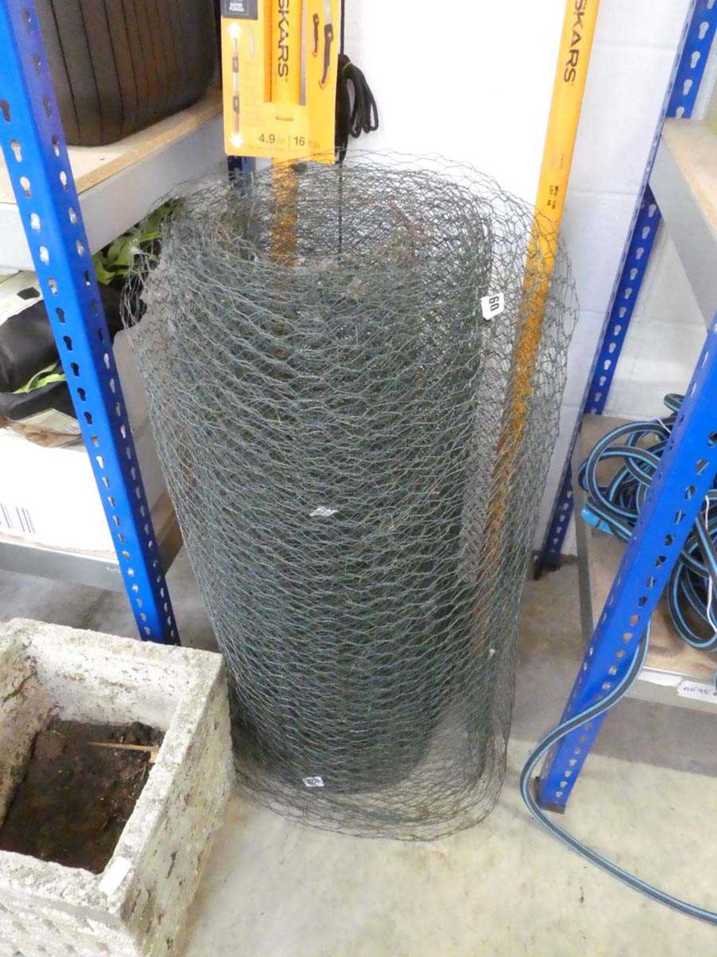 Large reel of wire netting