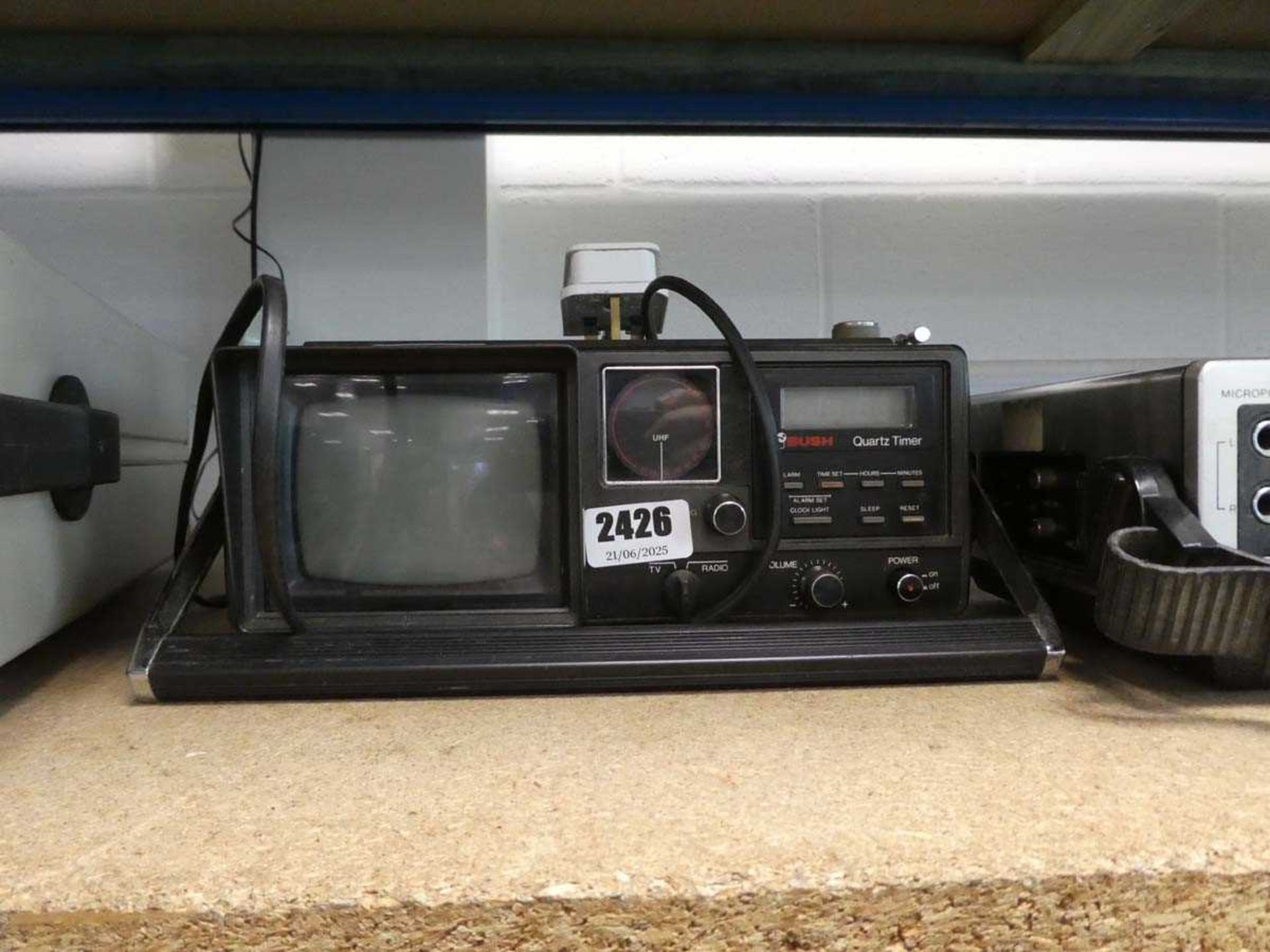 Bush UHF TV Long wave-medium wave VHF radio and quartz timer alarm clock