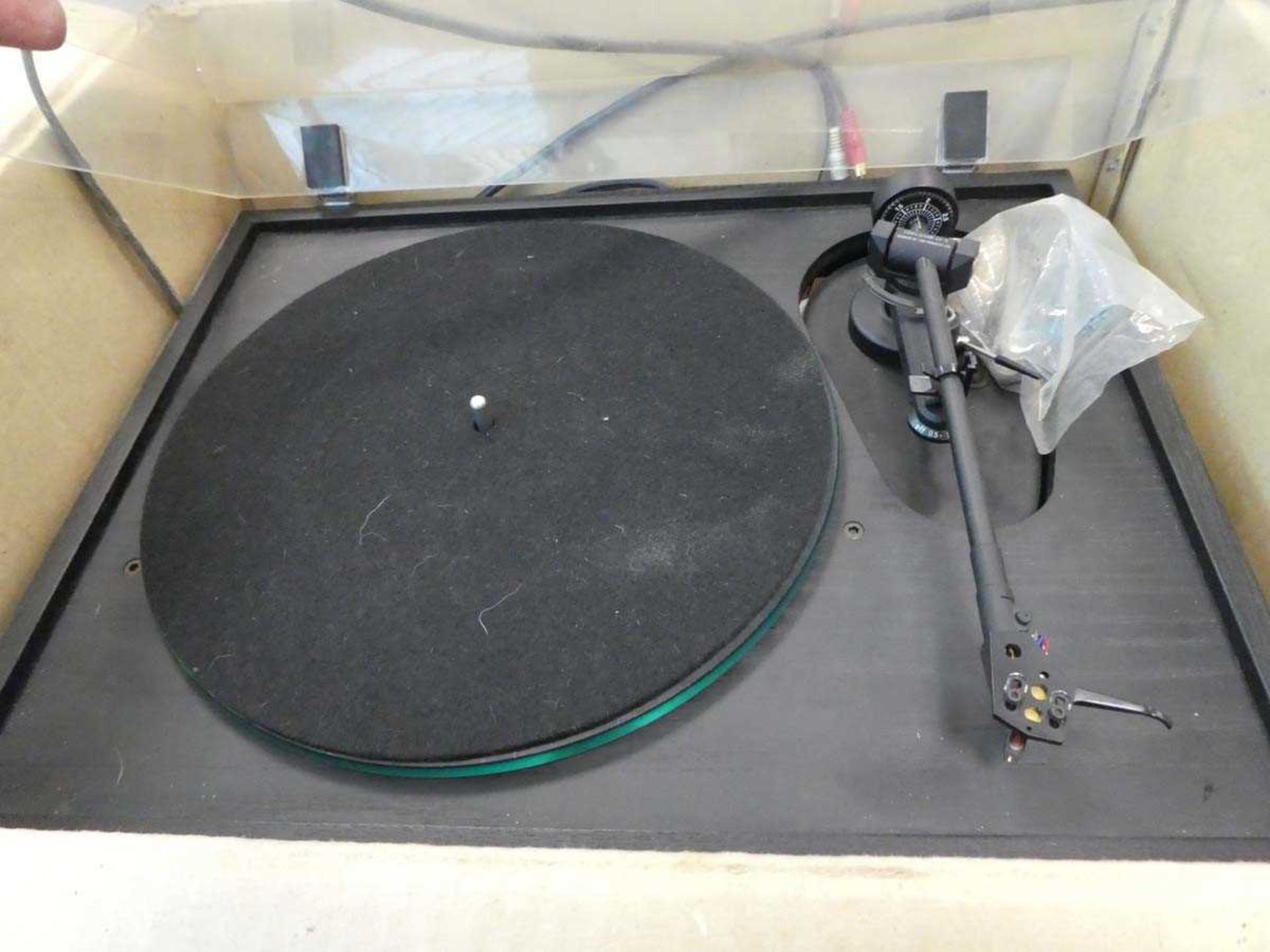 Boxed system deck turntable