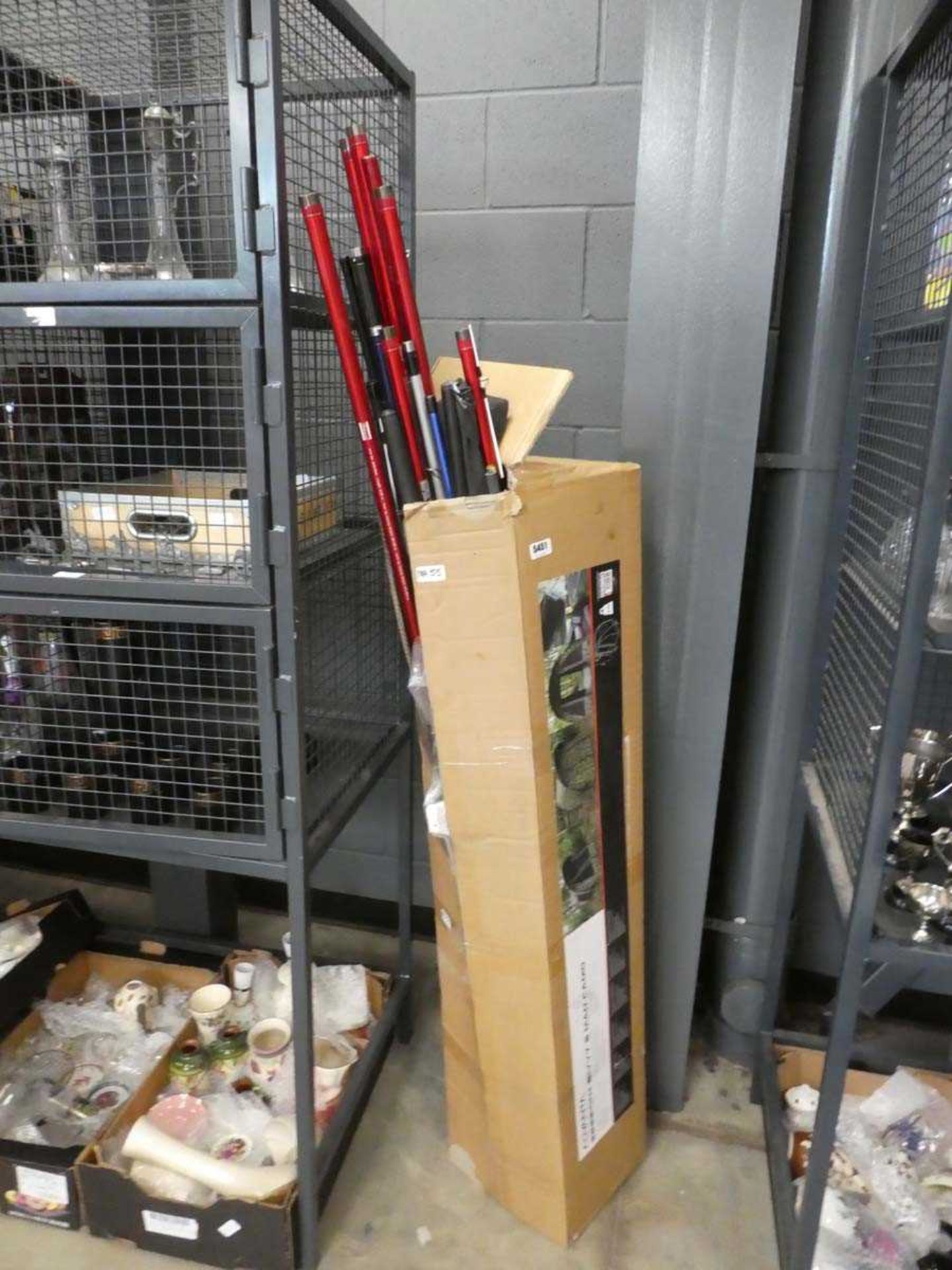 Box of fishing rods