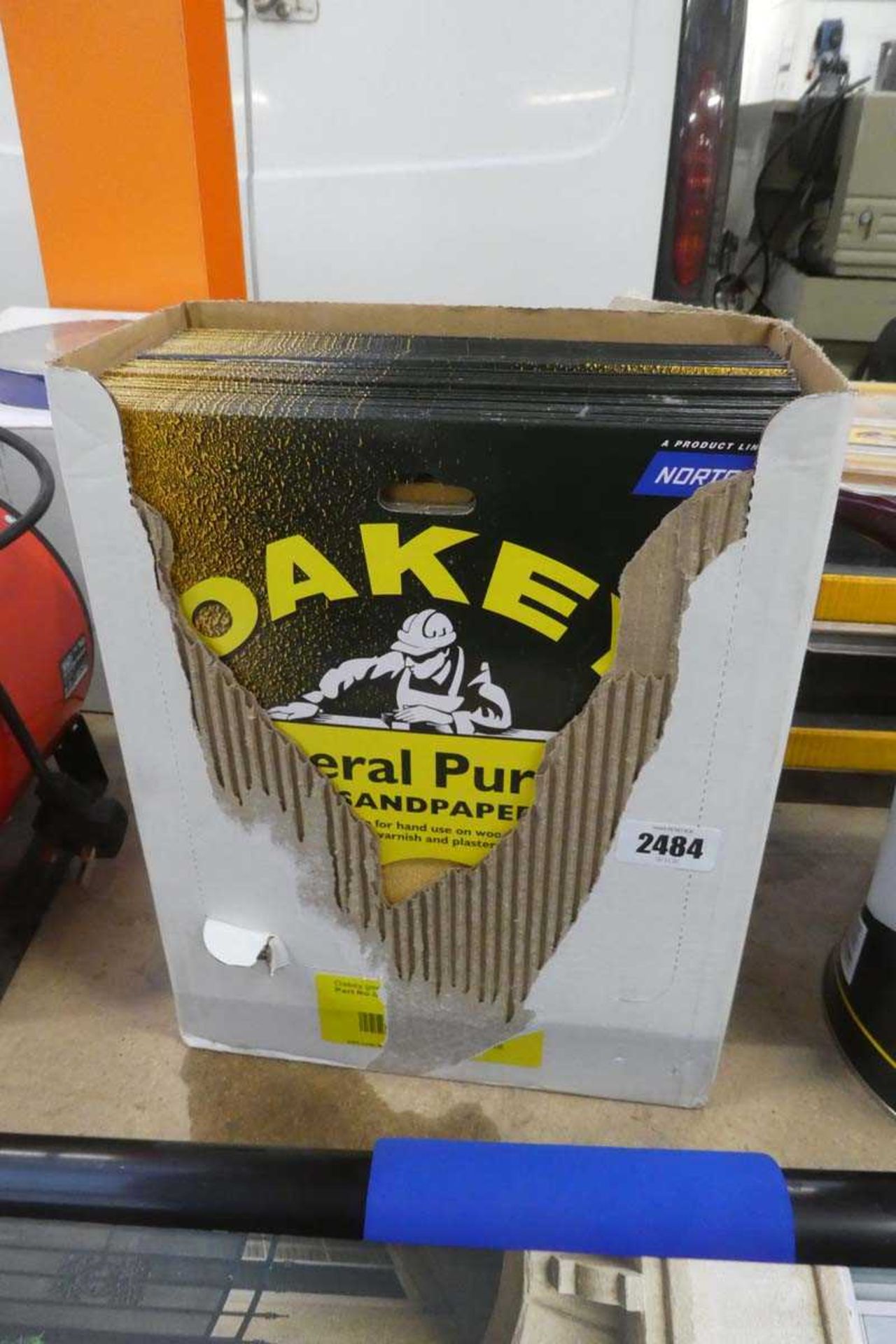 Box containing Oakey general purpose sandpaper