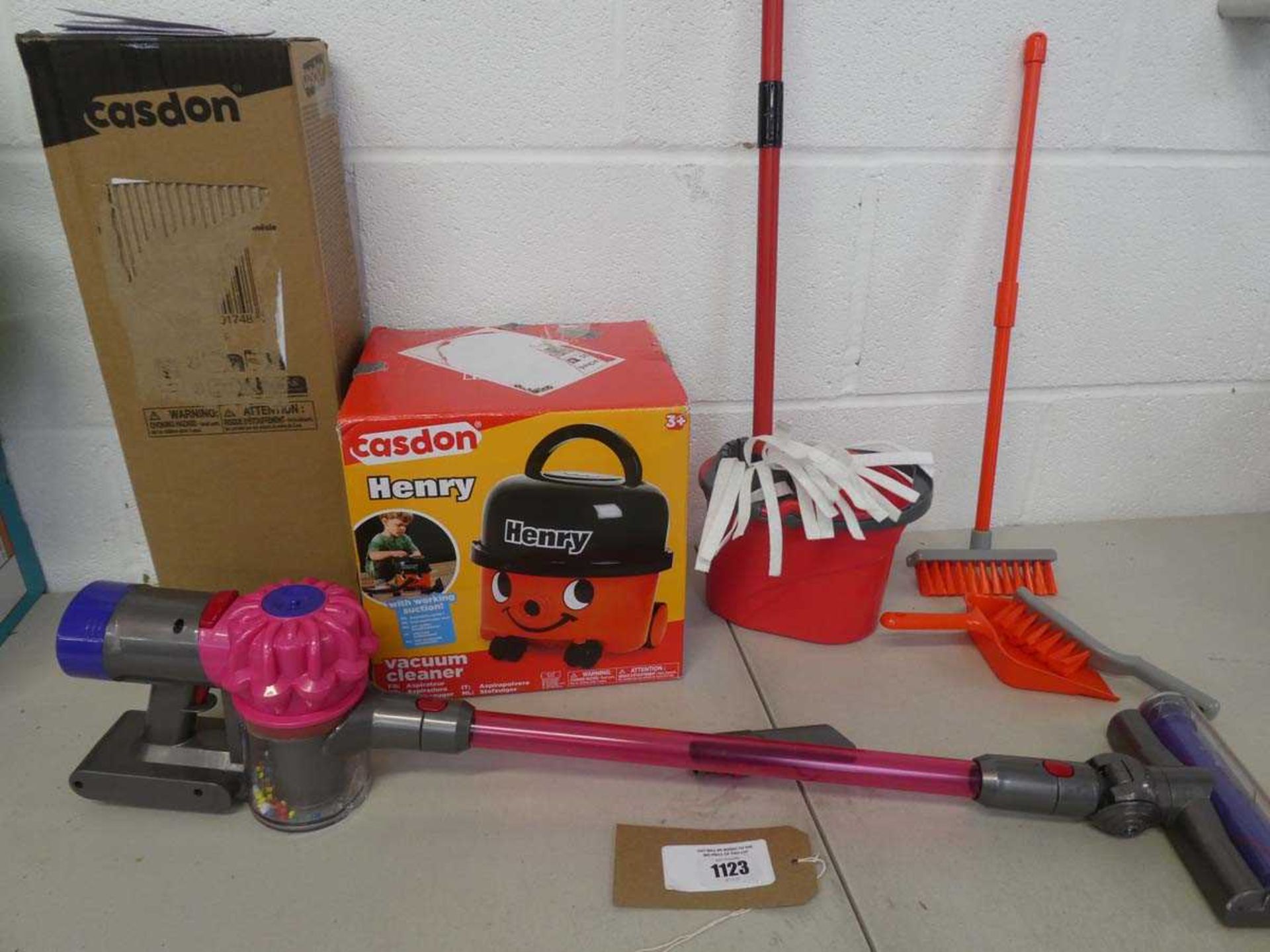 +VAT Casdon Henry mop, bucket, broom, dustpan and brush with ...