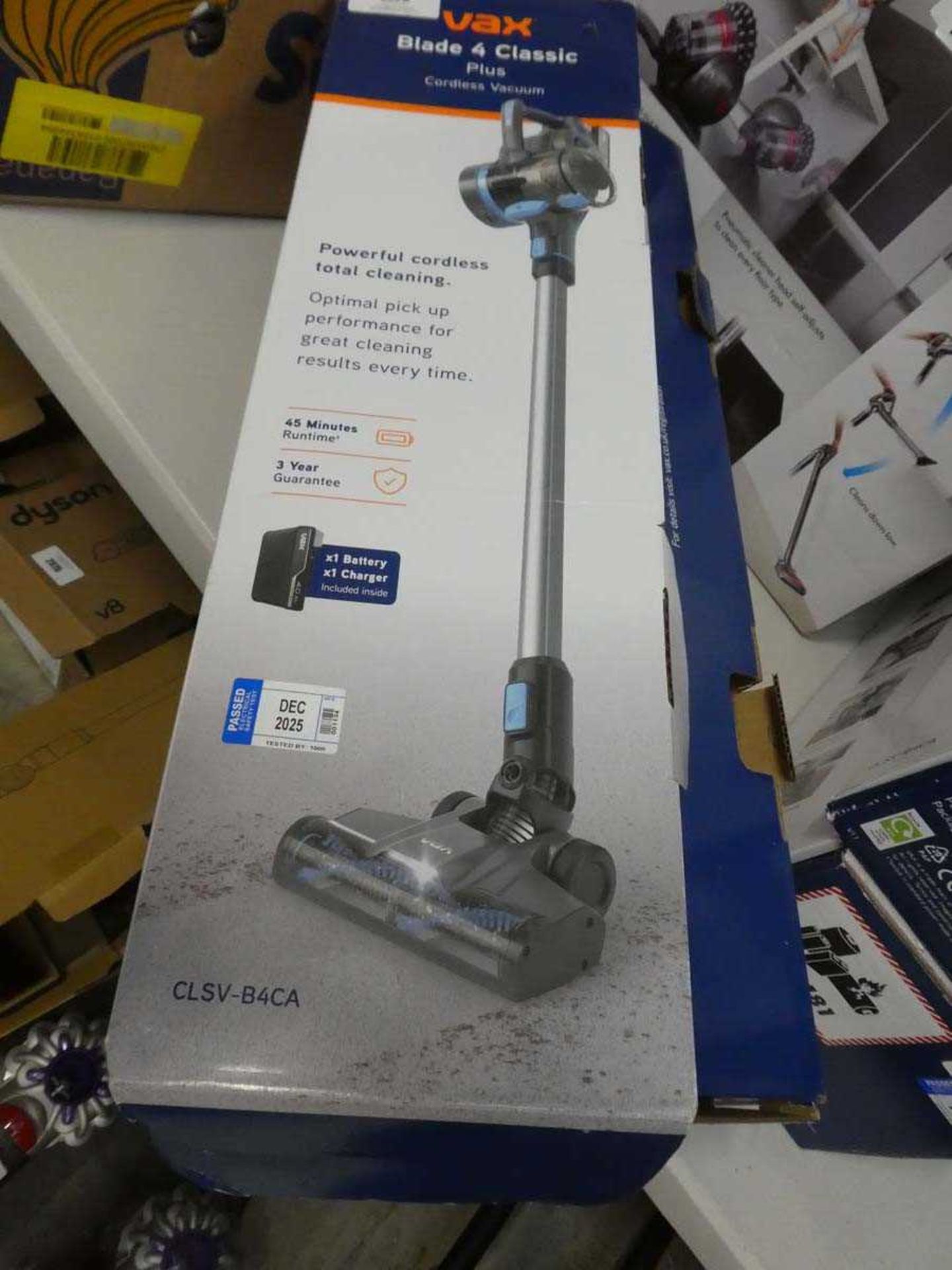 Boxed Vax Blade 4 Classic Plus cordless stick vacuum cleaner